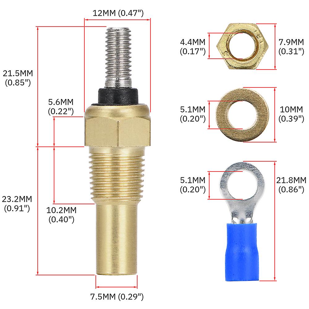 Vr - 12v 1/8 Npt Racing Car Oil Temp Sensor Water Temperature Sensor ...