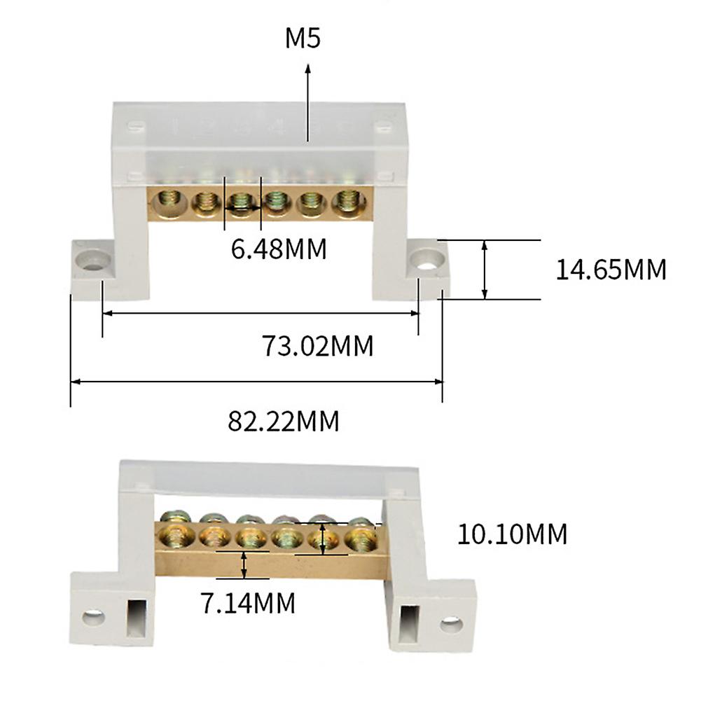 7-shape Terminal Copper Bar High Hardness Power Distribution Earthing ...