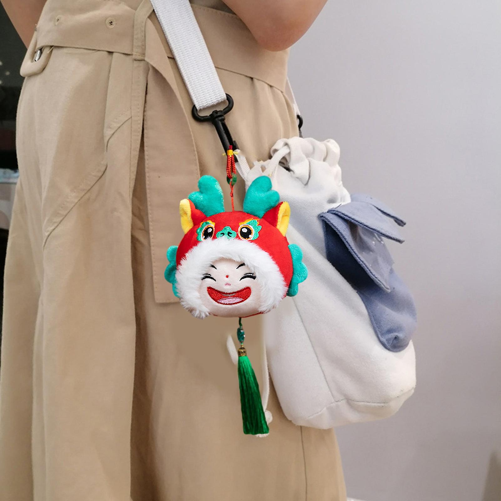 Dragon Plush Pendant Cute Chinese Folk Style Dragon Doll Plushies Bring ...