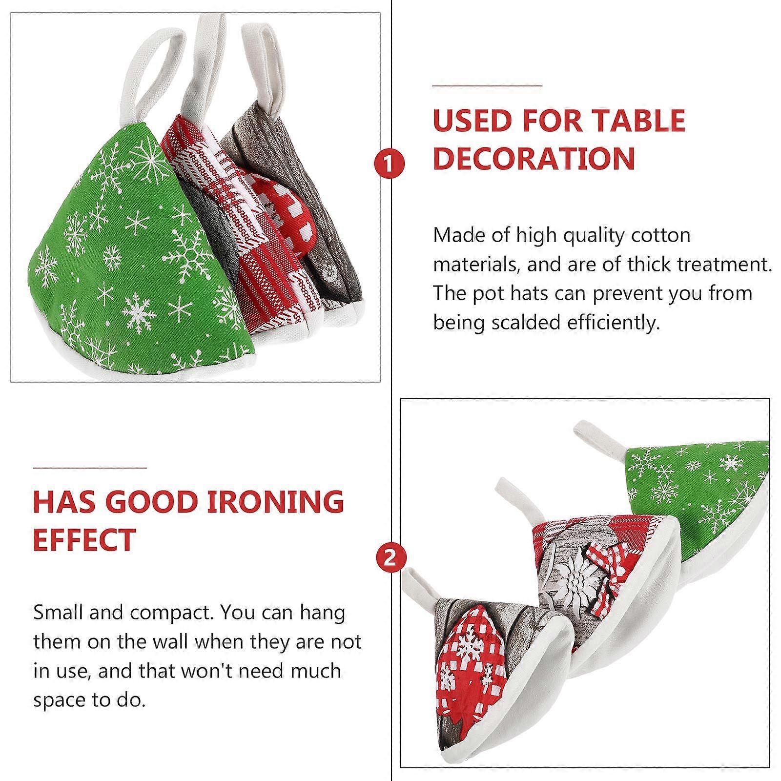 3 Pcs Oven Gloves Anti Hot Pot Grip Hot Pot Grip Gloves Hot Pan Handle ...