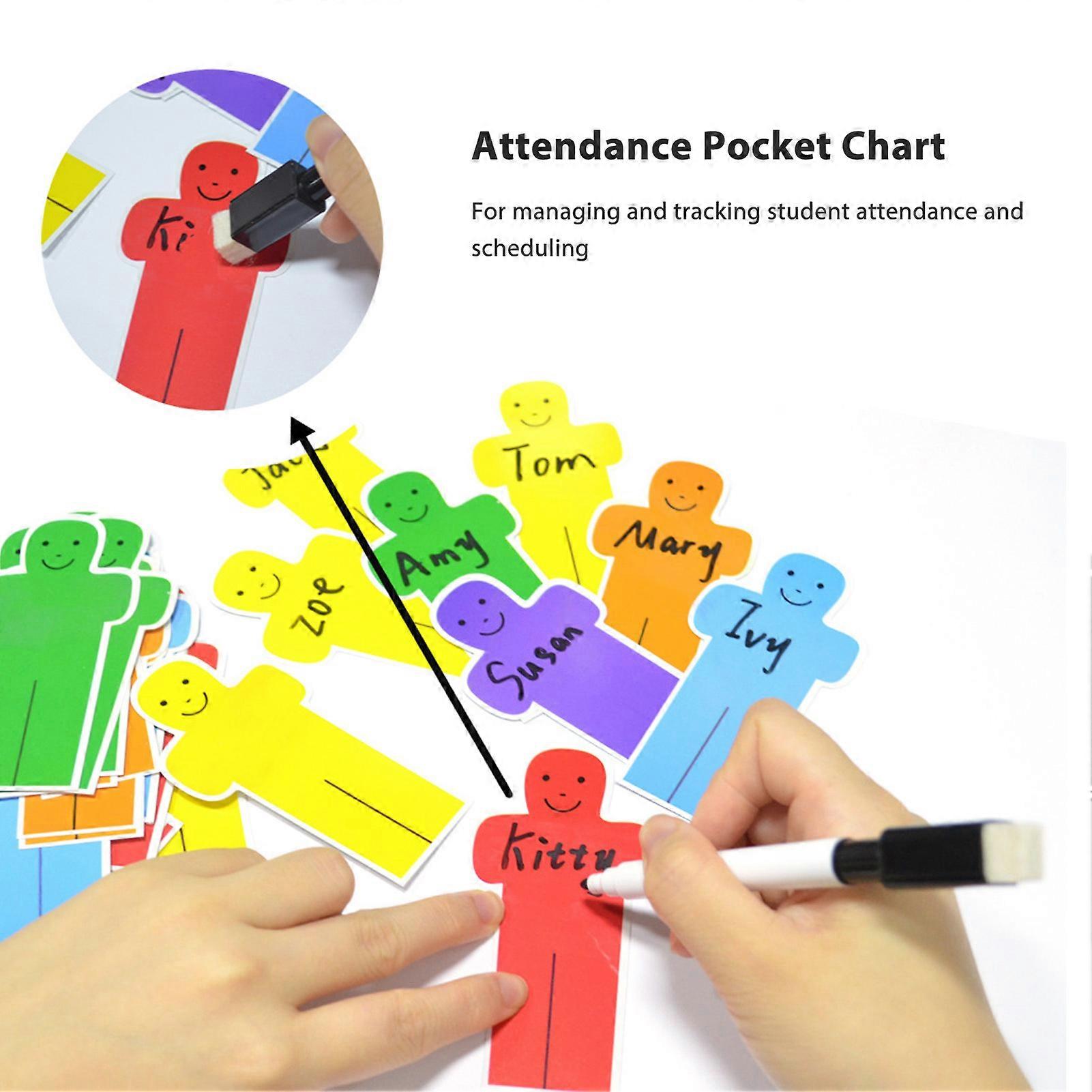 Attendance Pocket Chart With Large Cards Daily Schedule Classroom ...