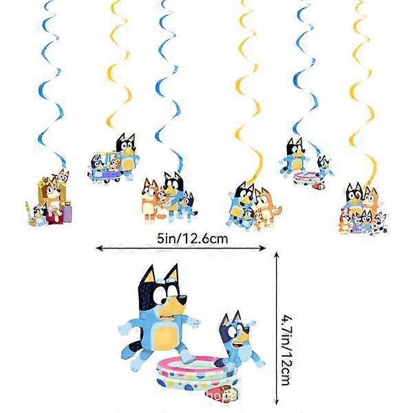 Bluey narozeninová oslava vlajka bannery, dort dekorace, balóny ...