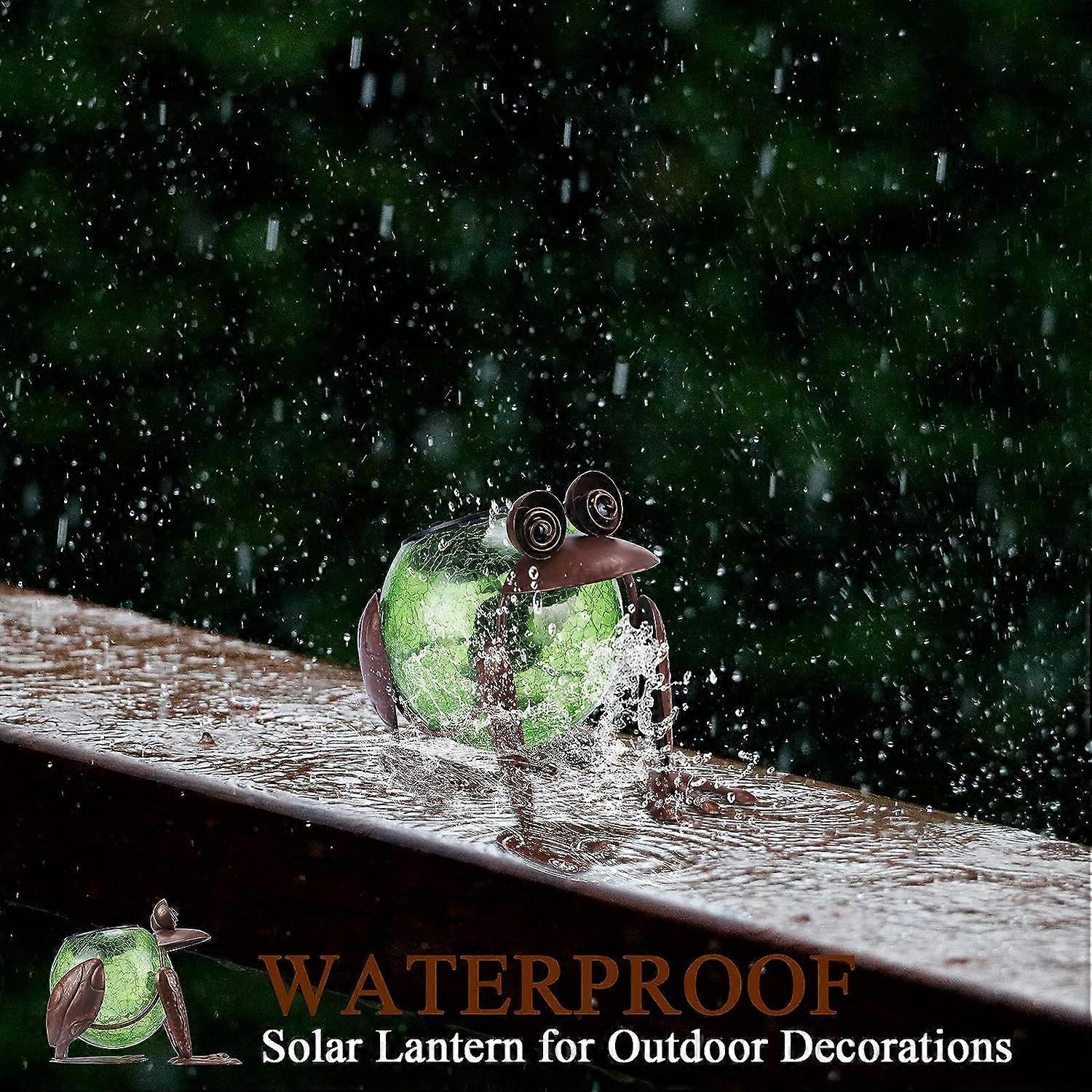 Solar Table Lanterns, Outdoor Garden Frog Decorative Lights ,Waterproof ...