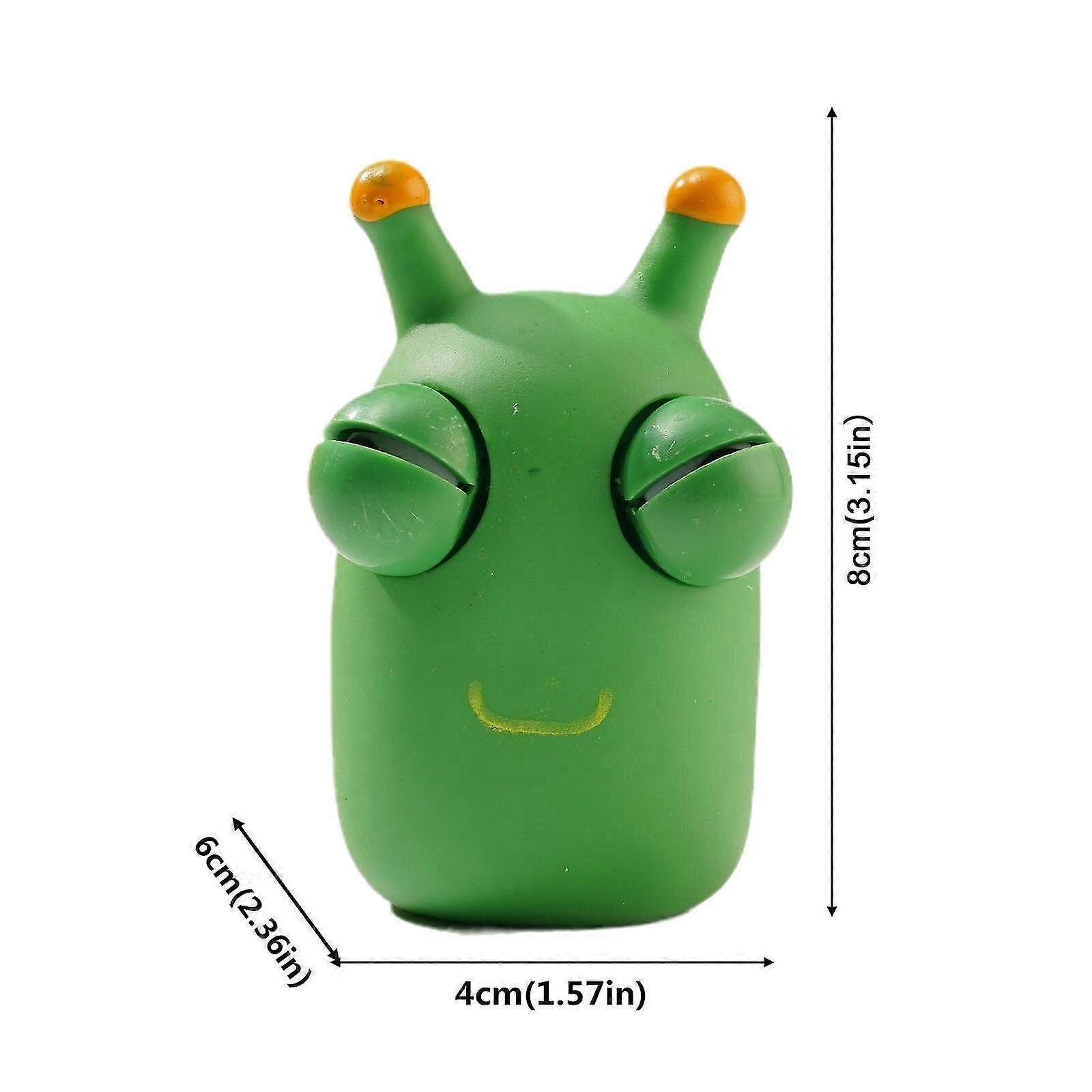 Grass Worm Pinch Toy Squishy Toy Green Eye Popping Worm Squeeze Toy ...
