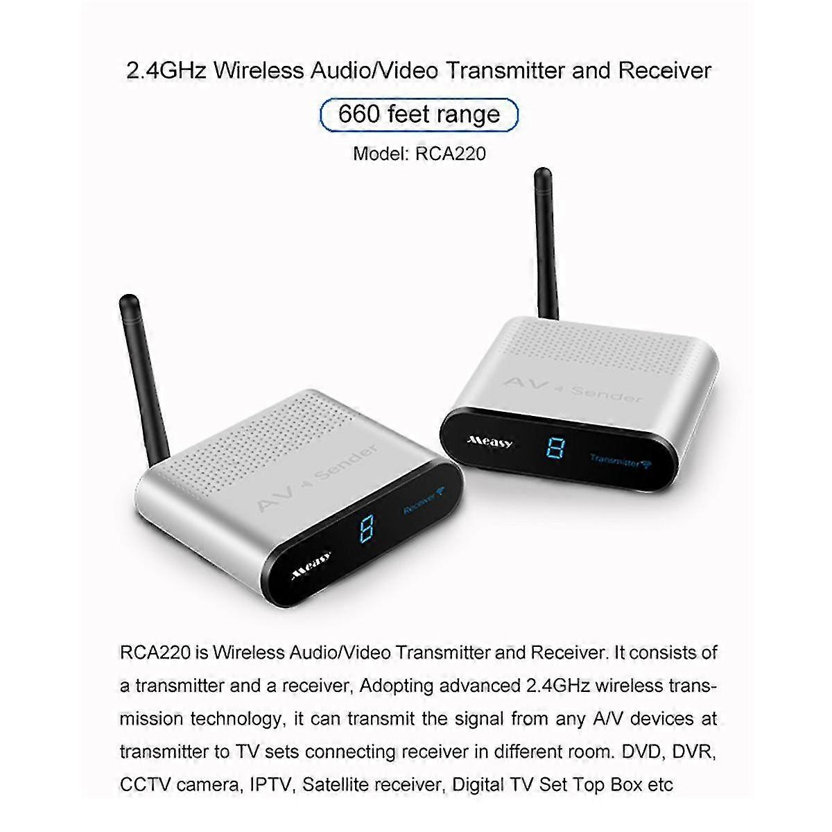 Transmitter Receiver Av220 Model 2.4g 200m Wireless Distance Through ...