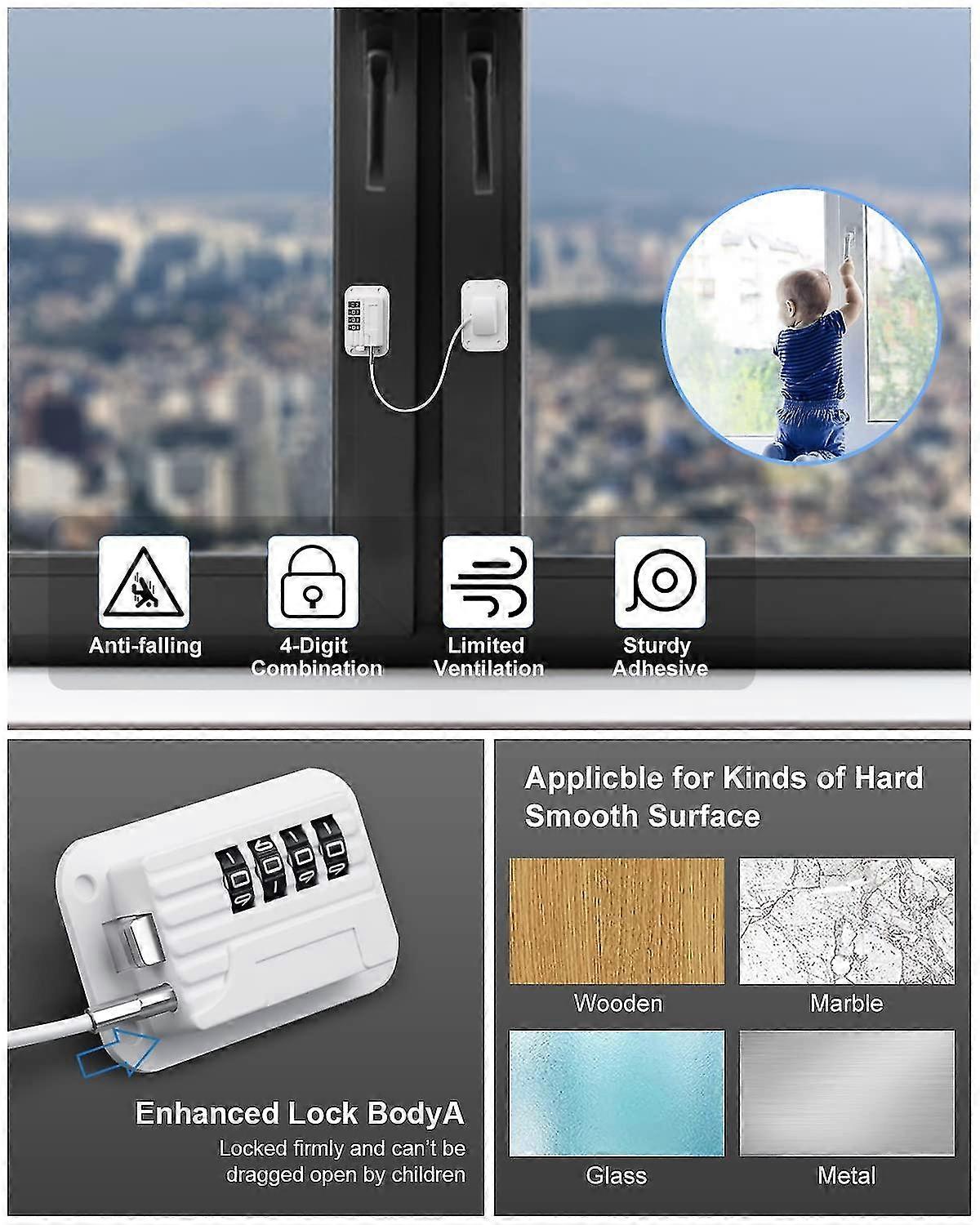 2 Pack Adhesive Rv Refrigerator Locks For Adults White Fridge ...