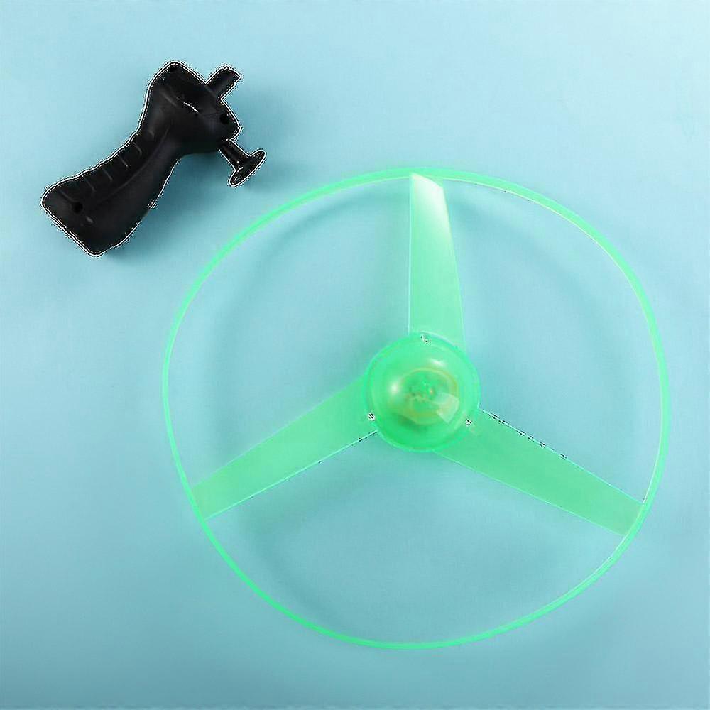 Led Lighting Flying Disc Propeller Helicopter Toys Pull String Flying ...