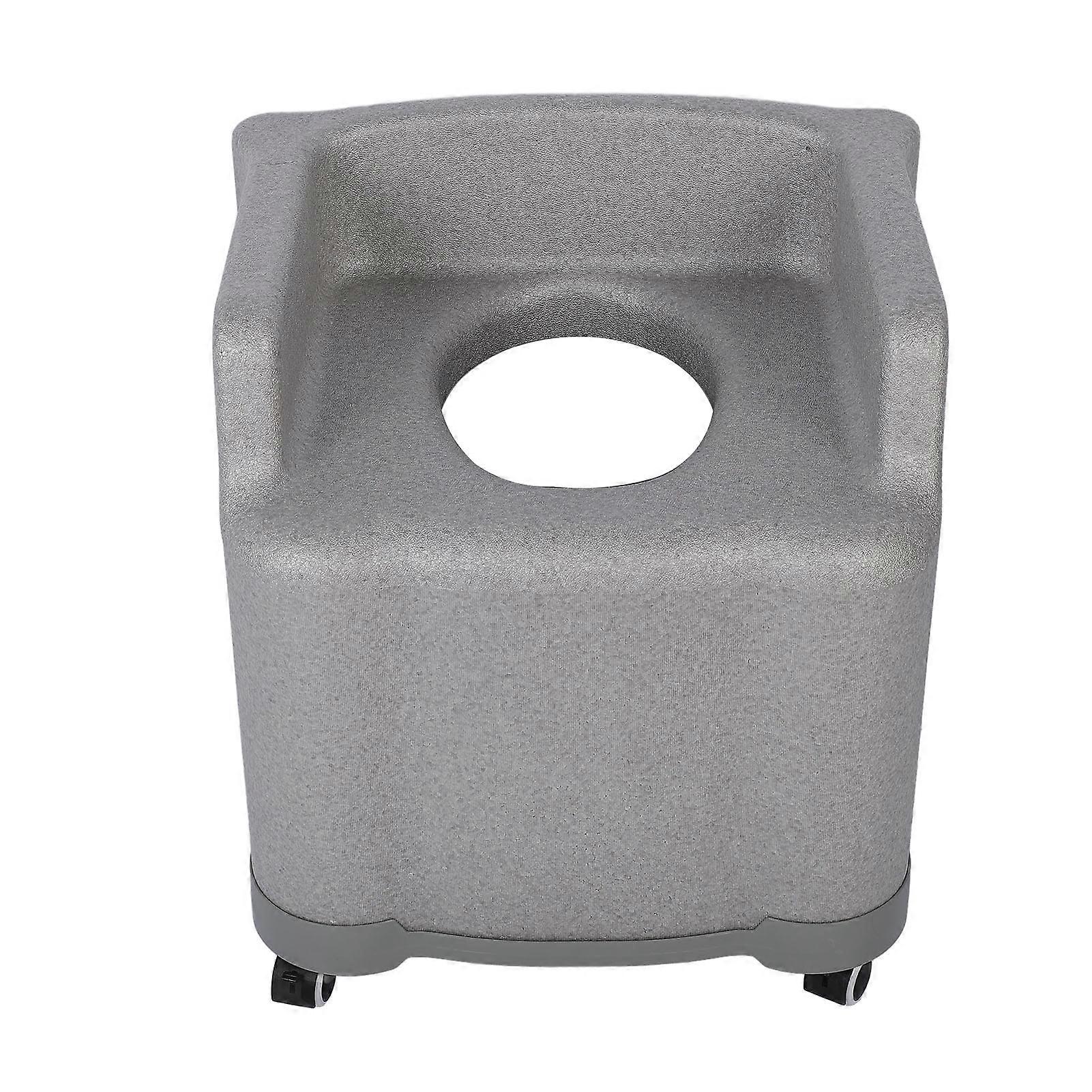Portable Commode Toilet Chair with Universal Wheels Armrest Non Slip ...