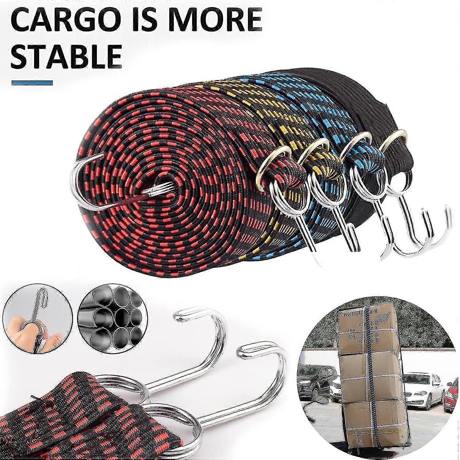 Bungee Cords With Hooks Heavy Duty Elastic Luggage Straps Strap ...