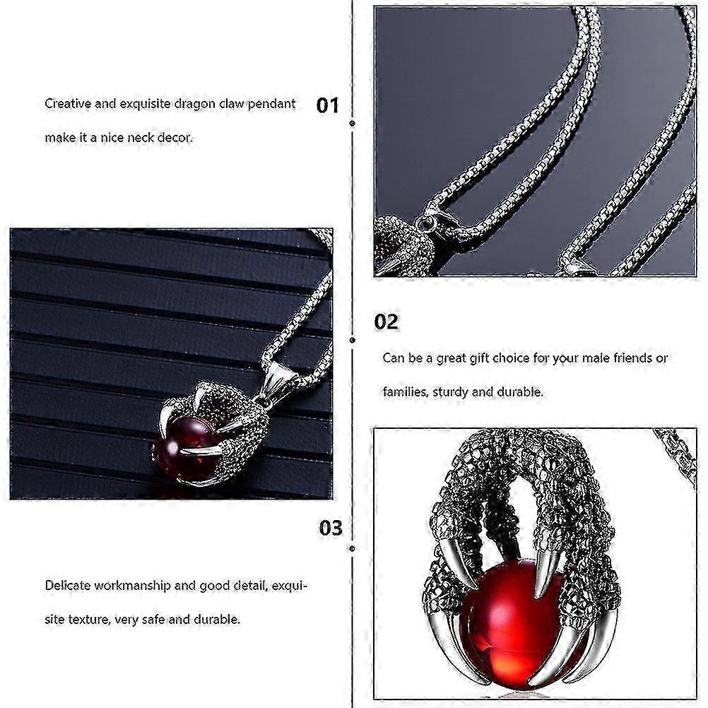 Mens Necklace Dragon Eye Necklace Jewelry Pendent Necklace Punk Dragon ...