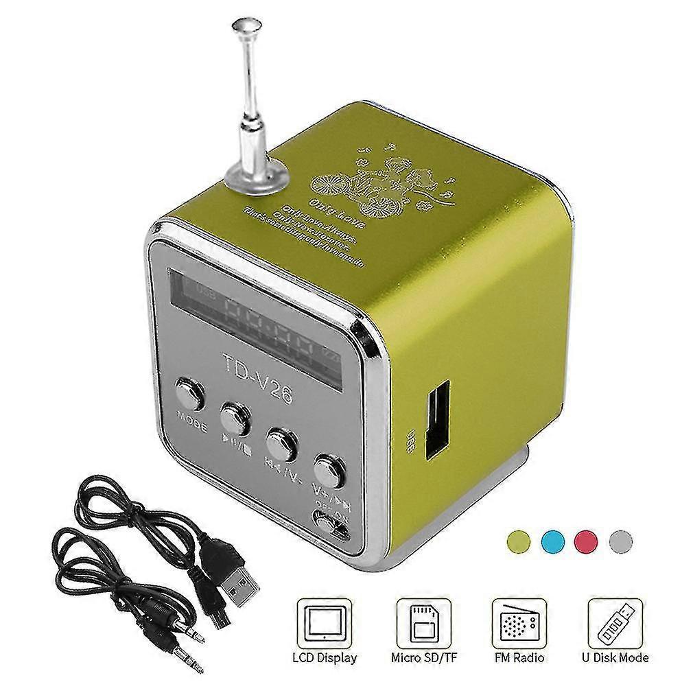 Mini Radio Receiver Td-v26 Digital Portable Speakers Lcd Stereo ...