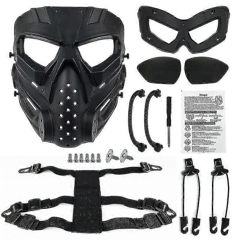 Airsoft Mask Full Face Mask With Eye Protection Collision Resistant For ...