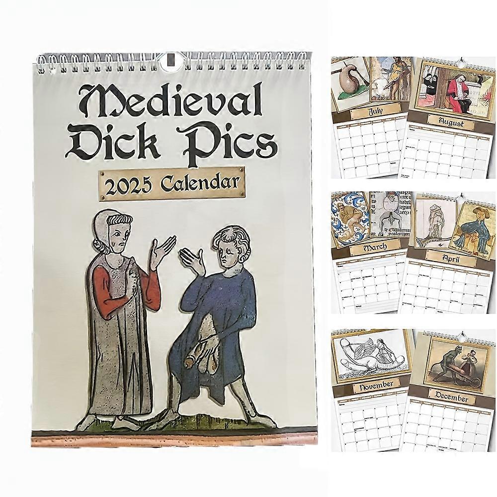 50% Off-2025 Medieval Dick Pics 2025 Calendar, Strange Medieval Dick ...
