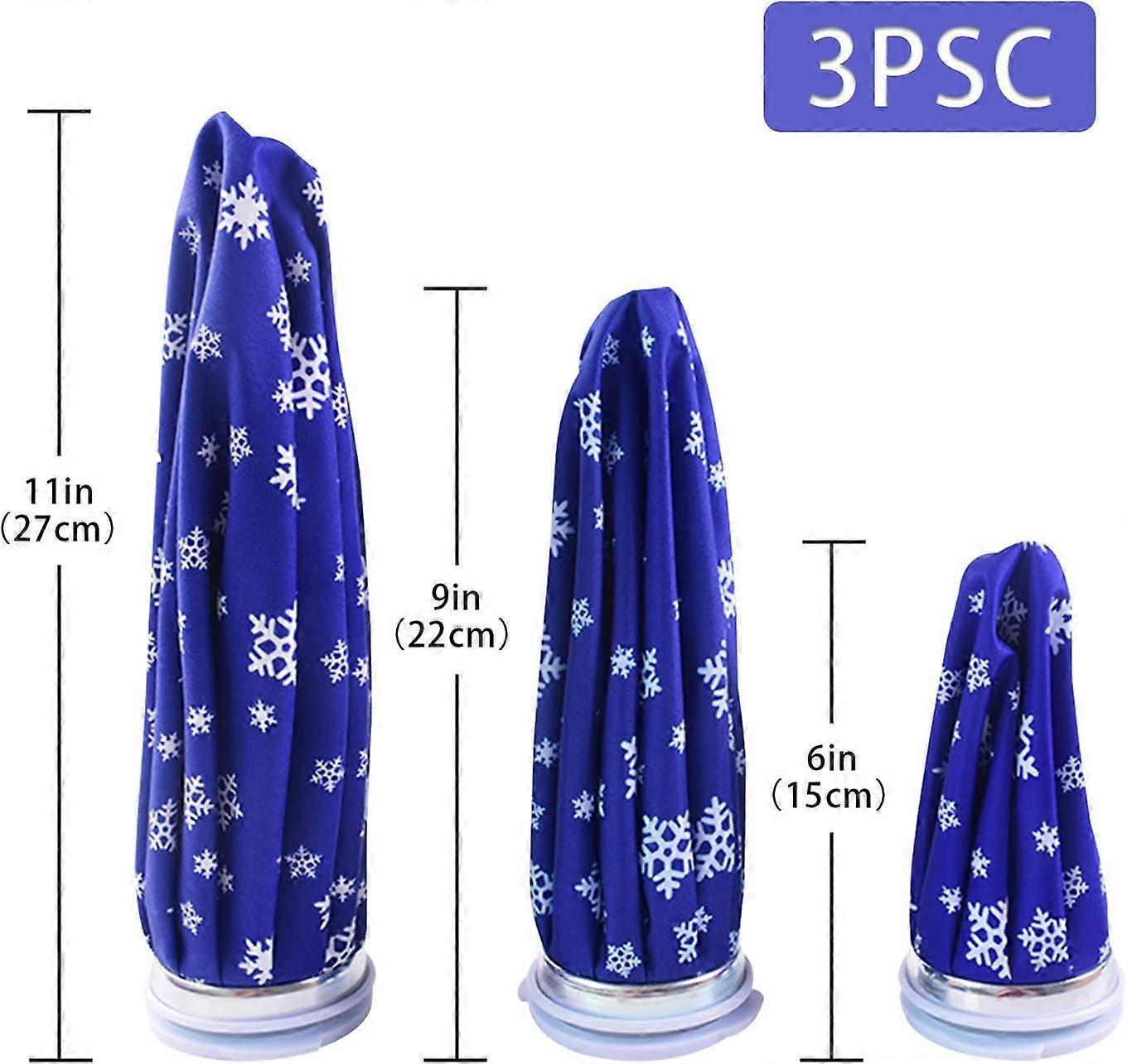 Ice Bag,3pcs Reusable Ice Cold Pack First Aid Ice Packs Hot & Cold Ice ...