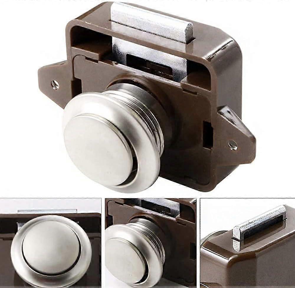 Push Button Latch, 2 Pieces Push Button Latch, Keyless Push Button Lock ...