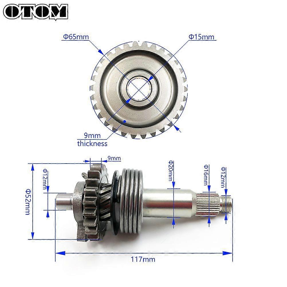 Motorcycle Engine Kick Start Shaft Assembly Starter Axle Idler Gear Kit ...