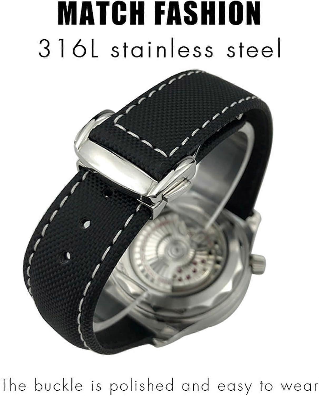 Nylon Canvas Watch Strap for Omega Seamaster Diver 300, Rolex, Seiko ...