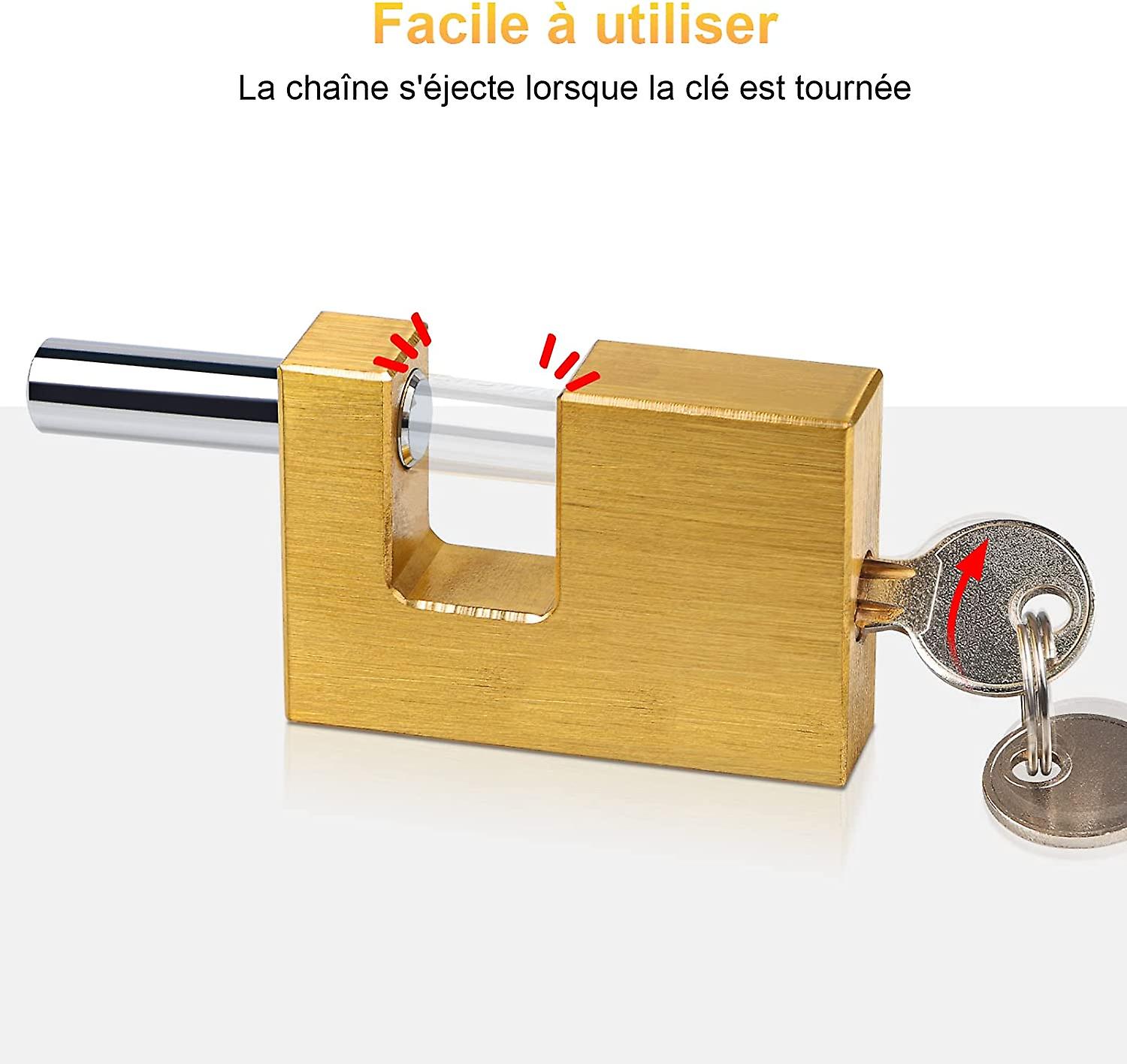 70mm High Security Outdoor Rectangular Padlock Hardened Steel Shackle ...