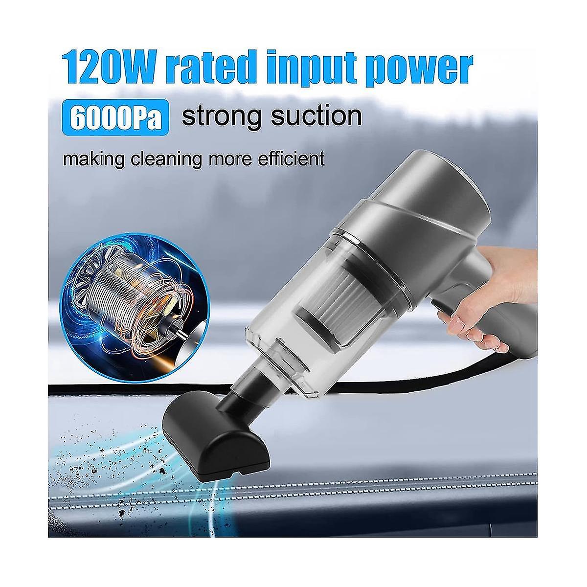 Håndholdt støvsuger trådløs 6000pa kraftig bil støvsuger 120w mini ...