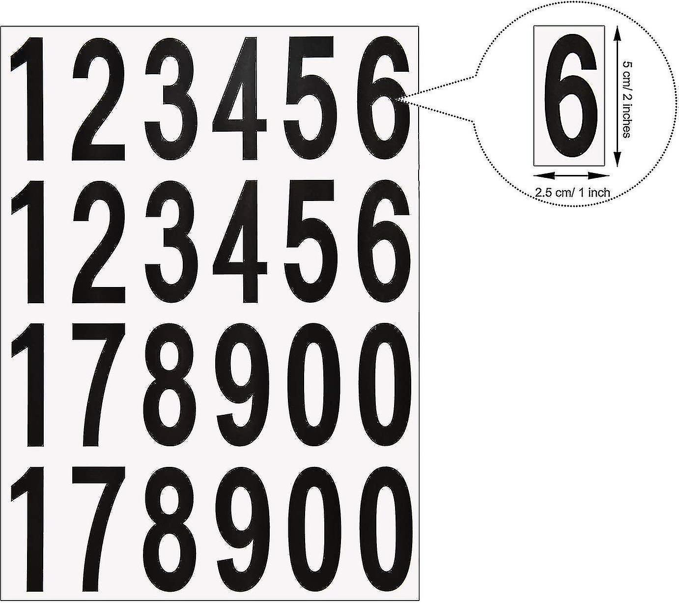 10 Sheets 240 Pcs Numbers Stickers Mailbox Numbers Self Adhesive Vinyl ...