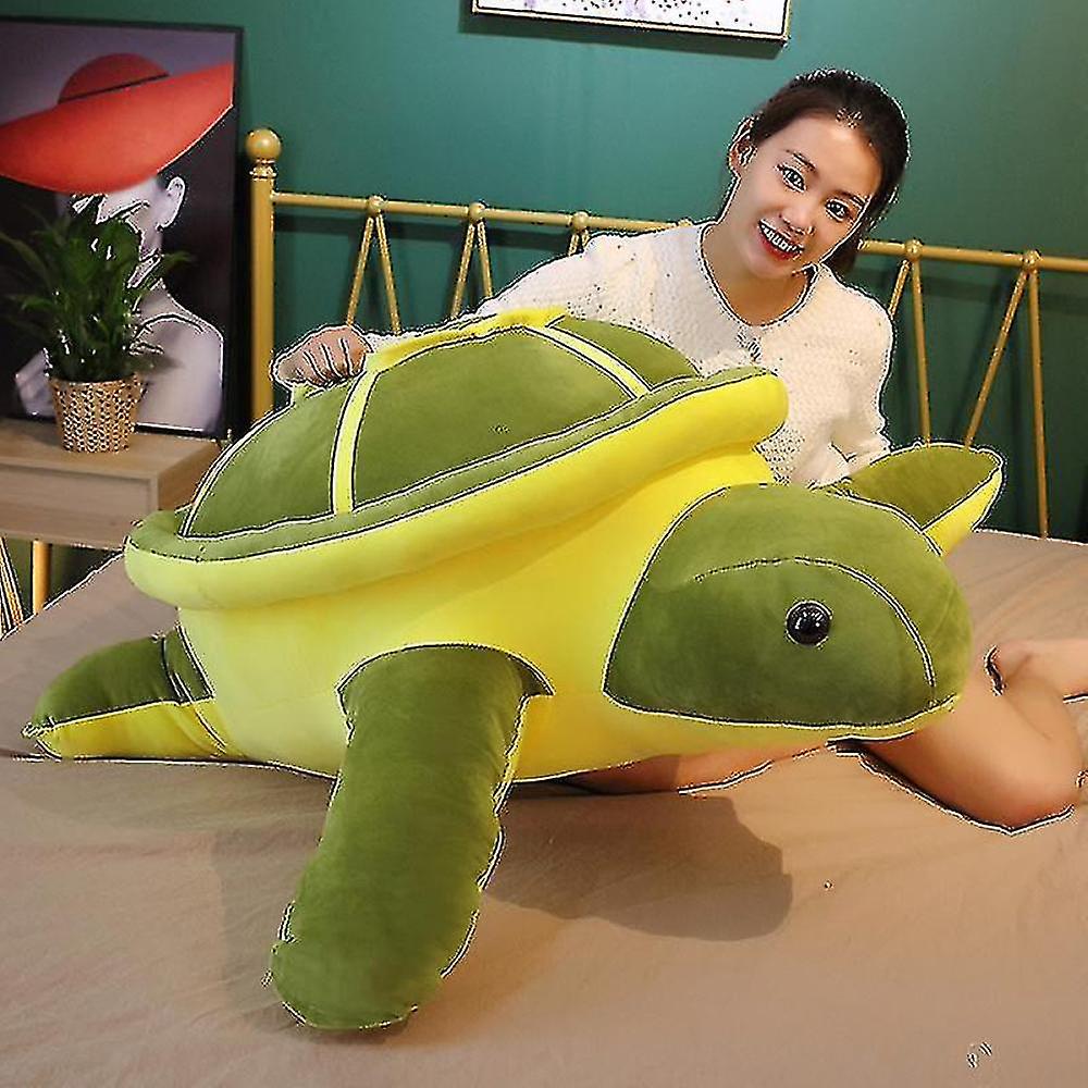 80cm Giant Green Tortoise Plush Toy Kawaii Animal Dolls Stuffed Soft ...