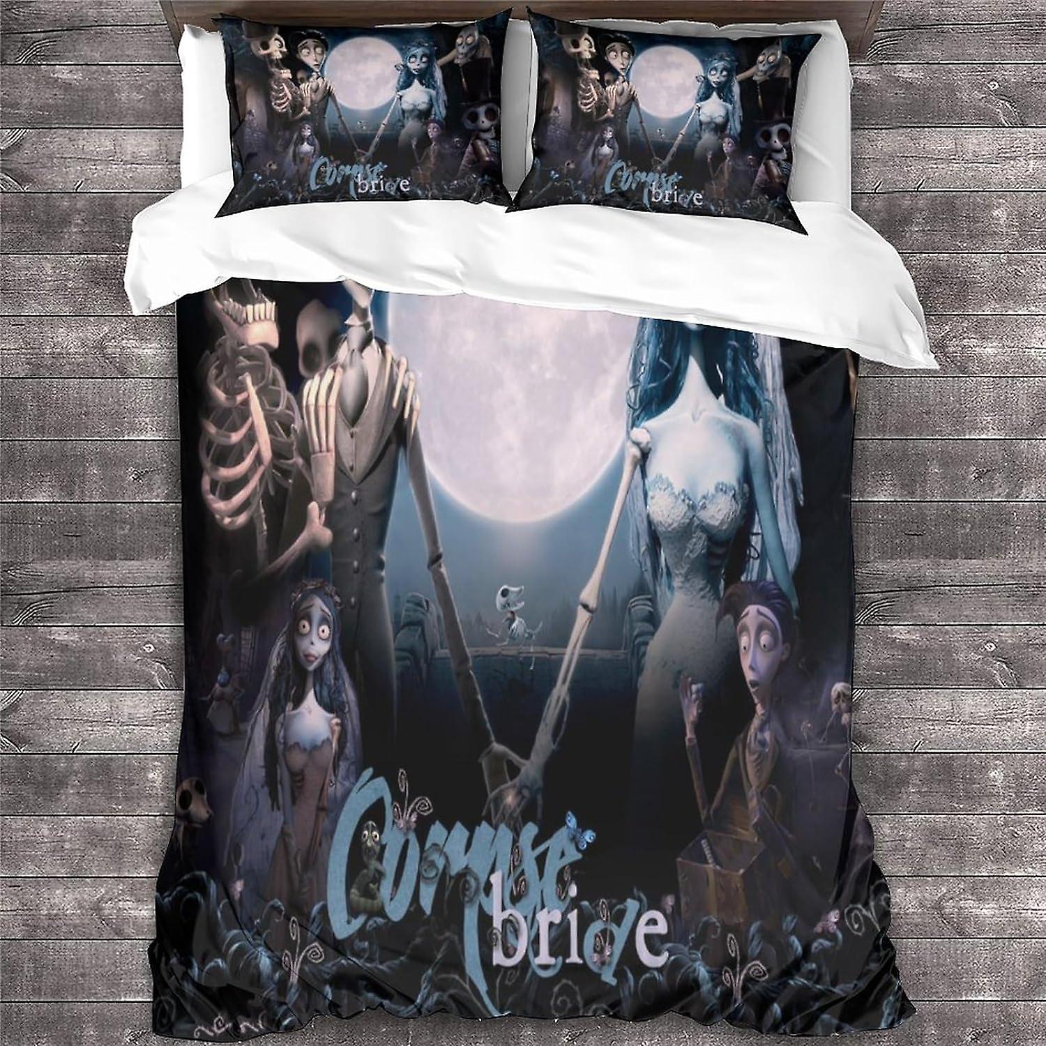 Corpse Bride Printed Bedding Set Duvet Cover Set 3d Printed skull ...