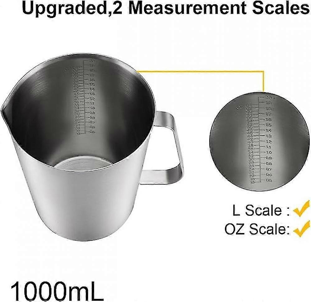 Measuring Cup 2000ml 64oz, 2 Measuring Scales, Including Ml Scale ...