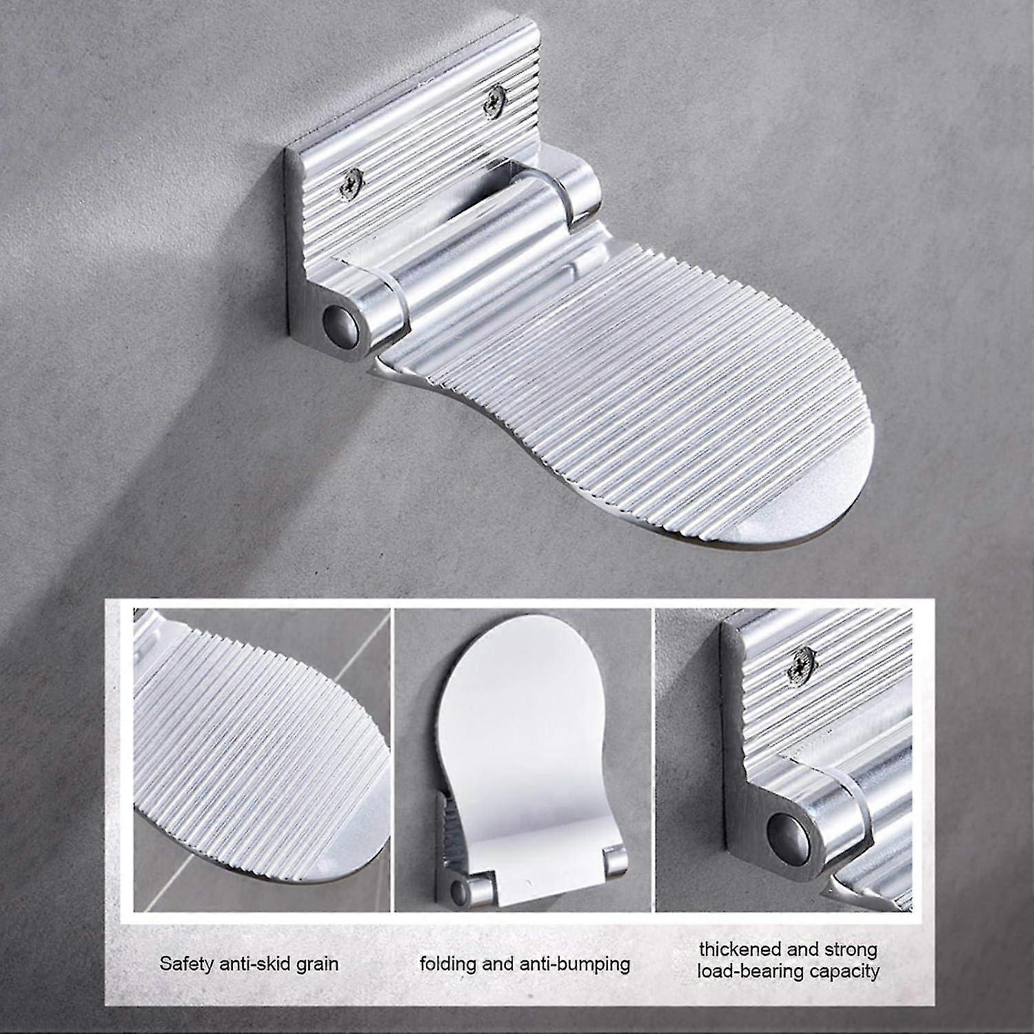 Shower Foot Rest, Folding Up Bathroom Foot Rest Non-slip Shower Shaving ...