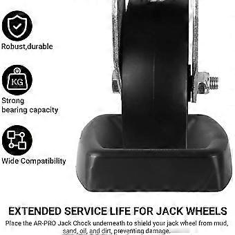 Jack Wheel Chock Stabilizer - Heavy Duty Rubber Travel Trailer Jack ...