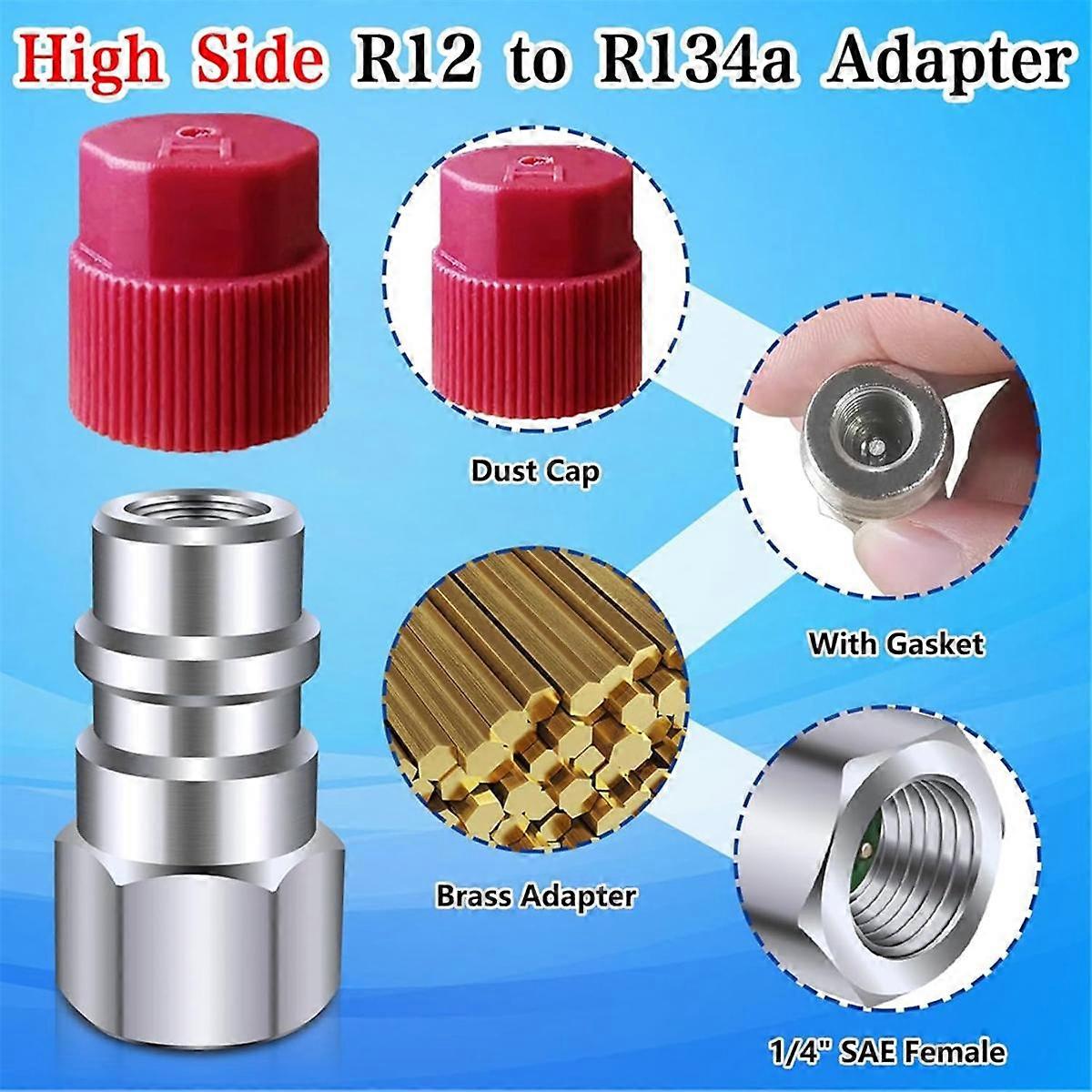 R12 to R134a Conversion Kit,AC Retrofit Fitting Adapter Kit, 1/4inch ...