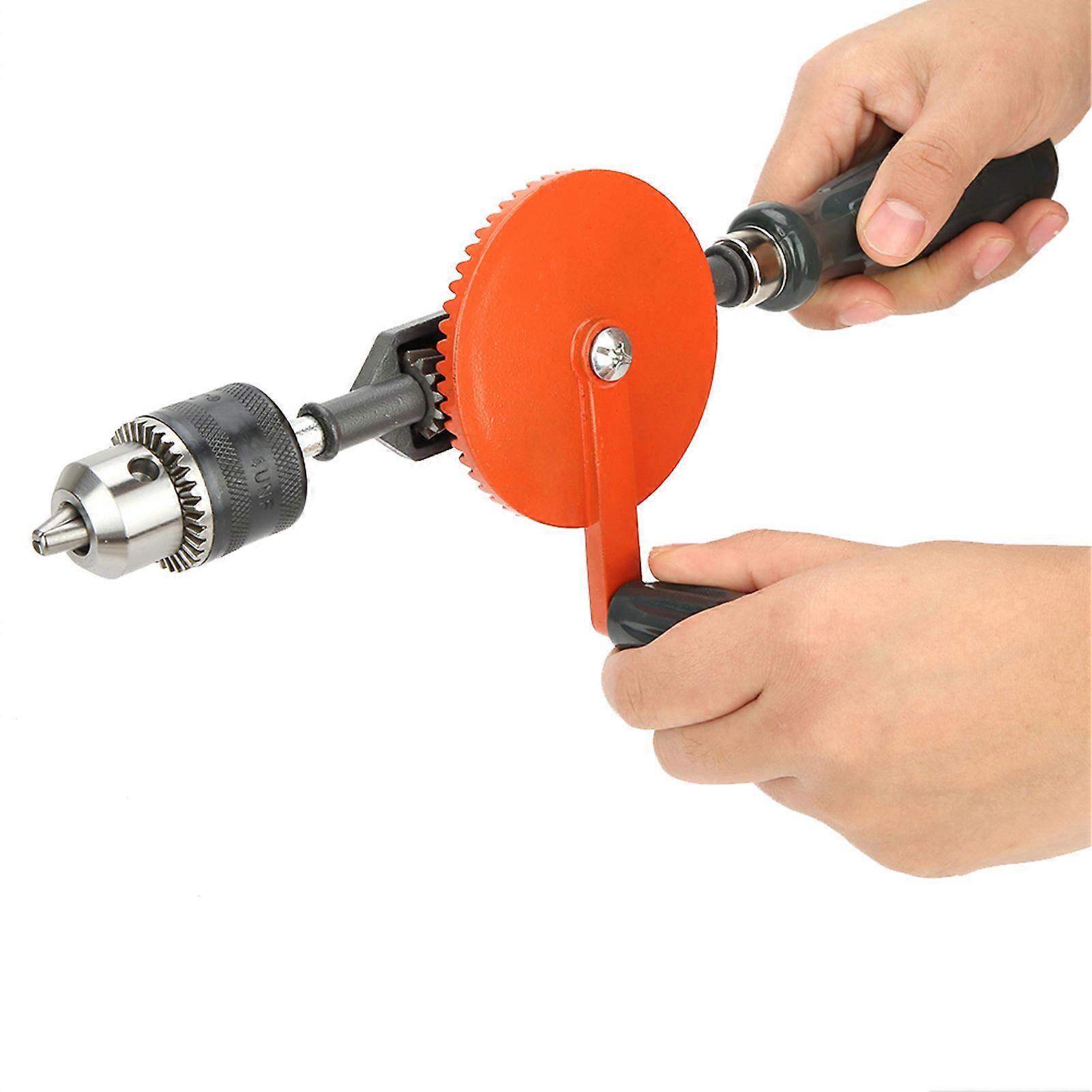 3/8" Portable Hand Crank Drill Mini Manual Drill with Double Pinions ...