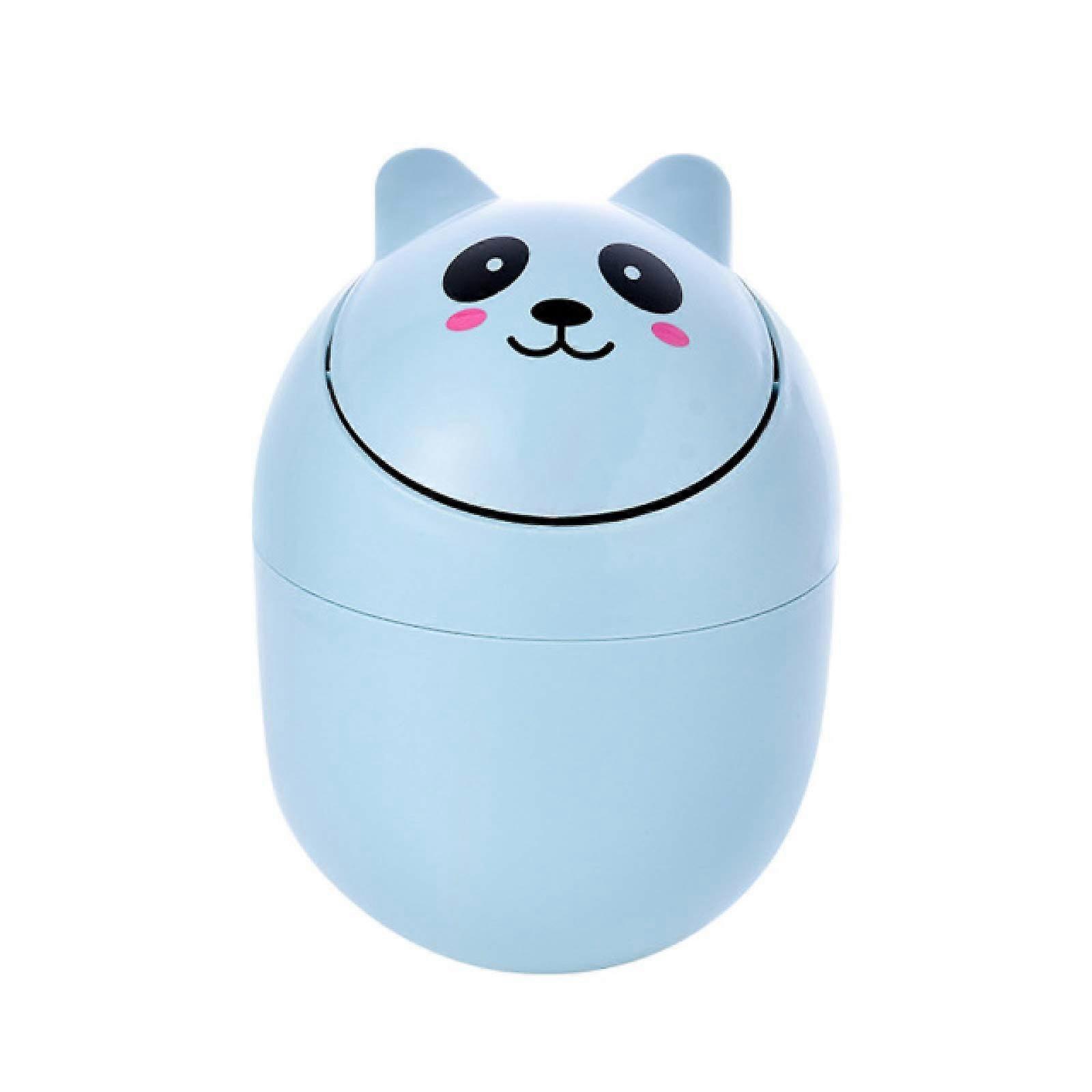 Desktop Trash Can Mini Desktop Trash Can Flip Open Cartoon Detachable ...