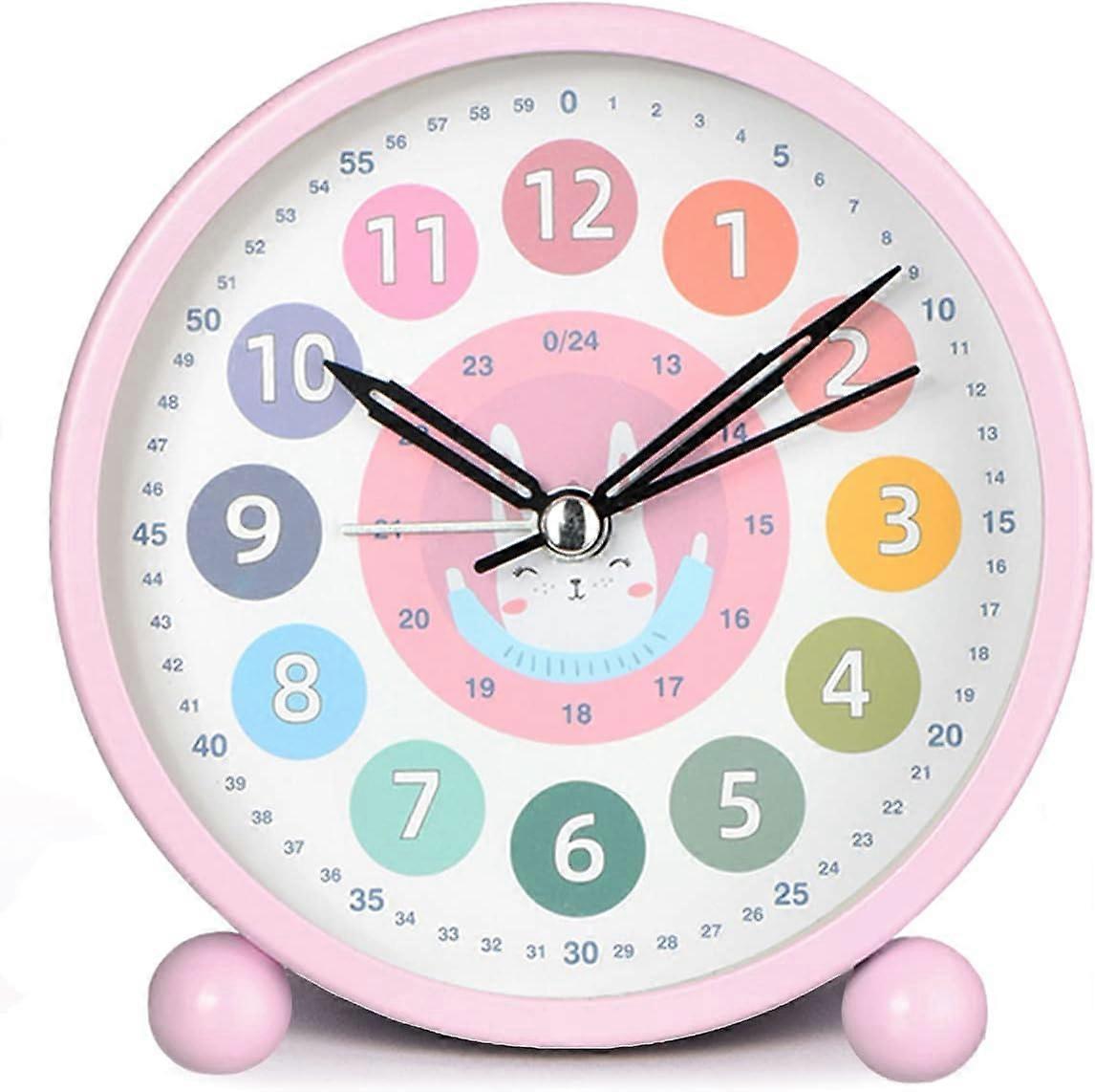 Kids Learning Alarm Clock for Girls, Silent Small Cute Table Clocks ...