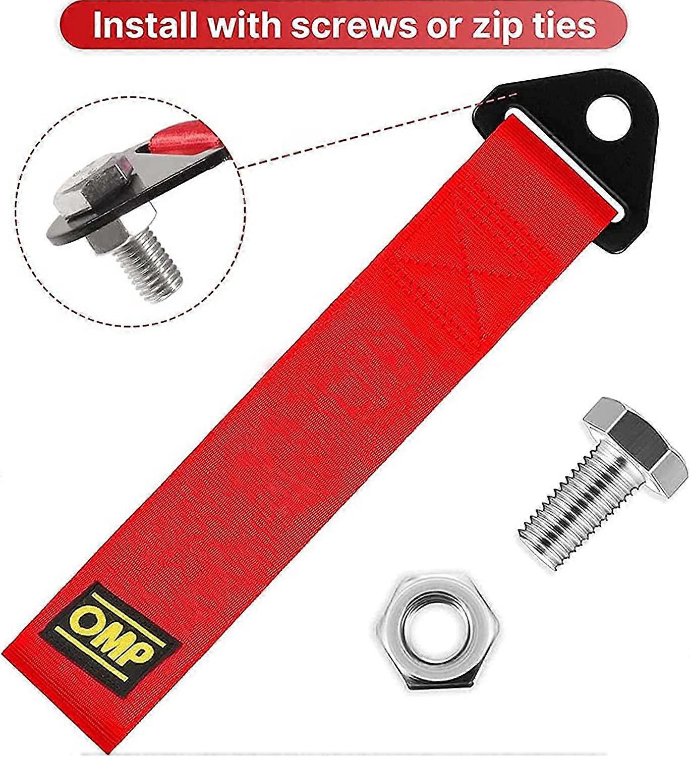 2 Pieces Nylon Tow Ropes, Racing Car Tow Strap, Sports Tow Strap, for ...