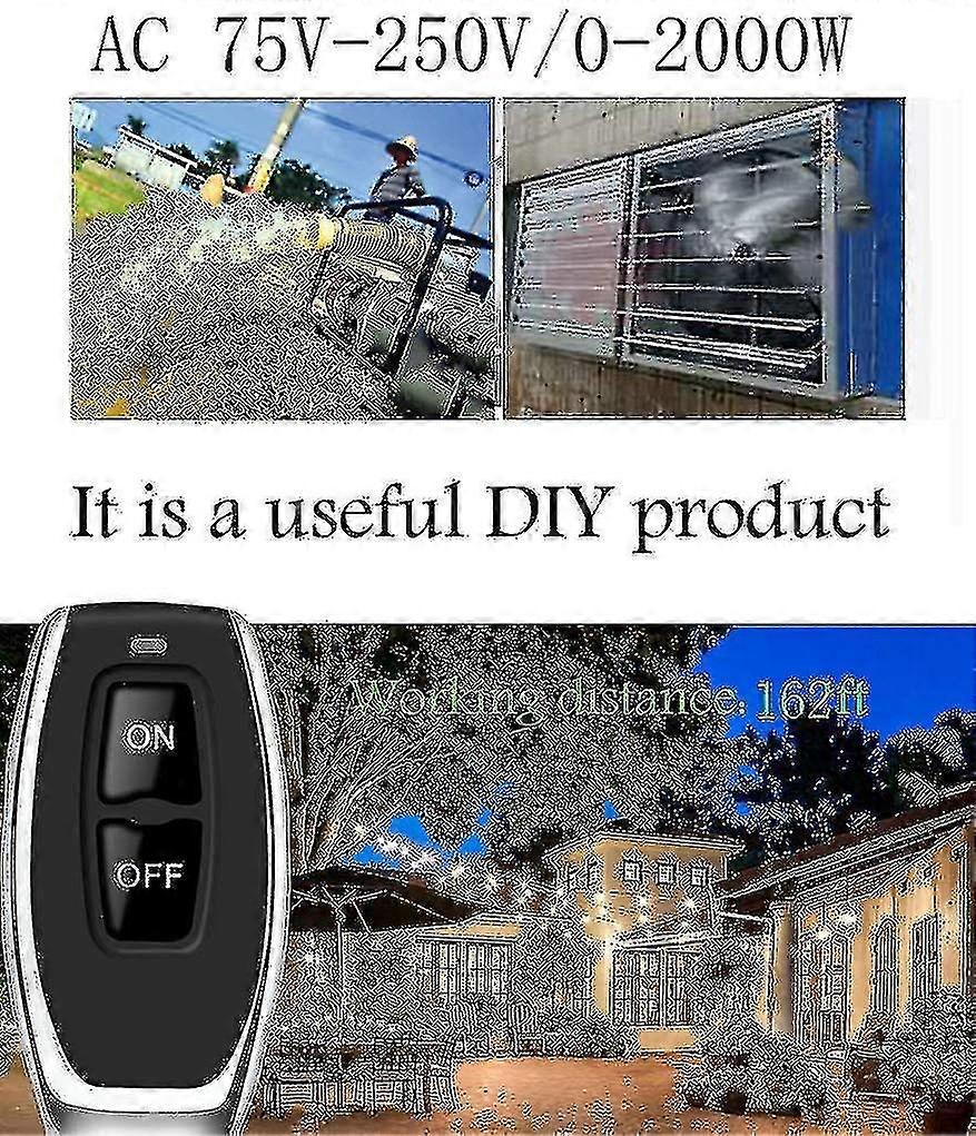 433mhz Wireless High Power Remote Control Switch, Ac 220v/240v/110v 30a ...