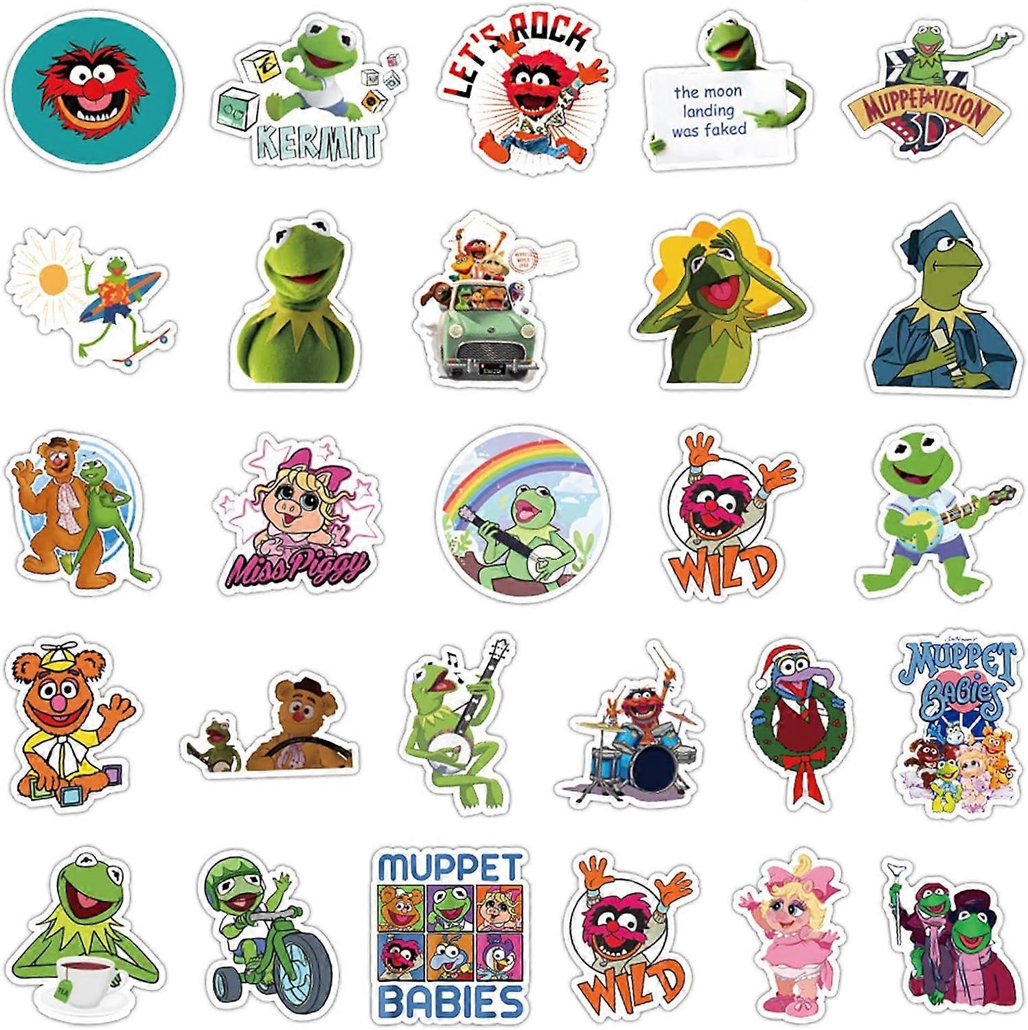 THe Muppet Show Stickers Kermit The Frog Stickers 50pcs Funny Meme ...