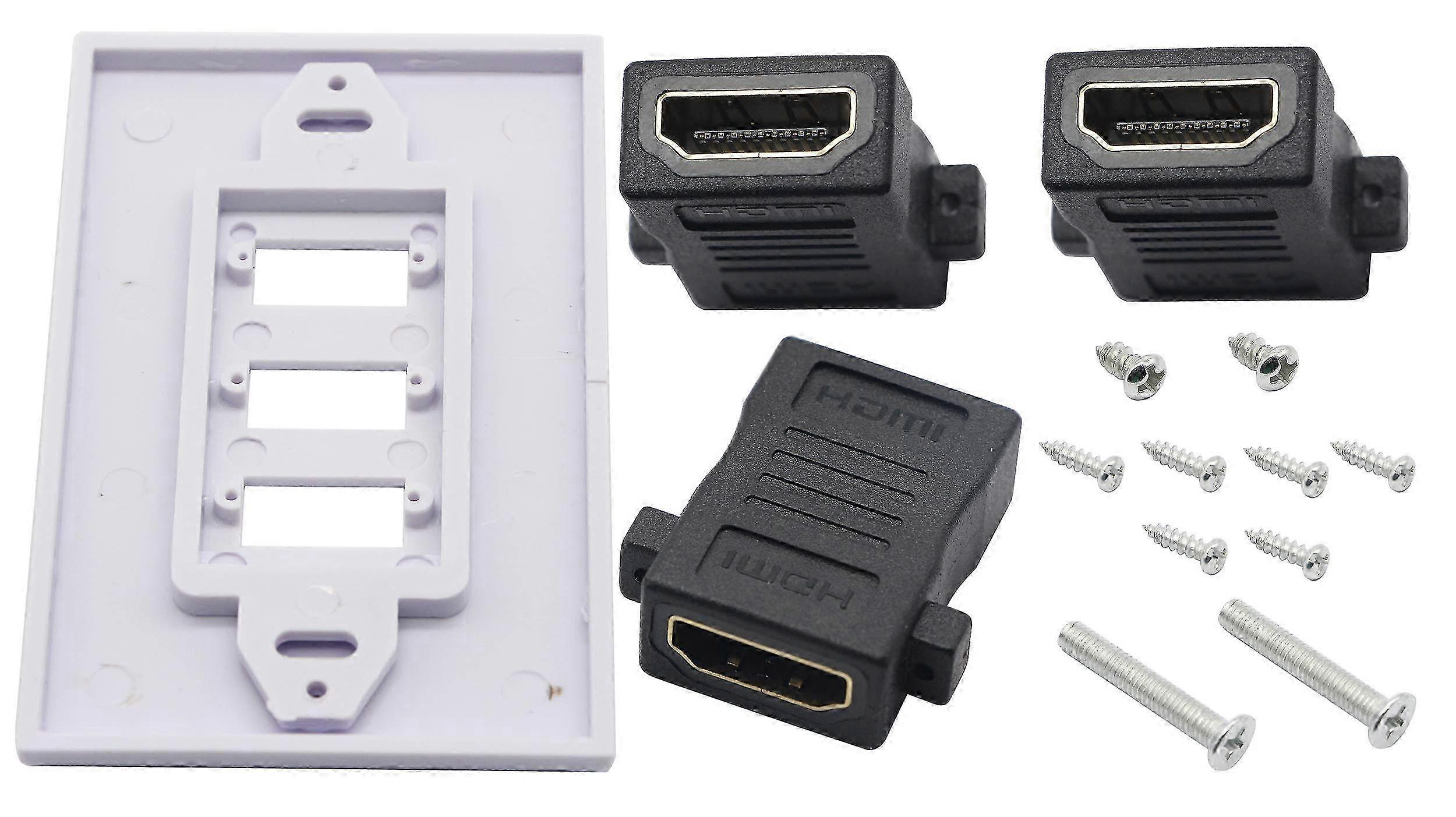 3 Port HDMI 2.0 Wall Plate Component HDMI Component Composite Audio ...