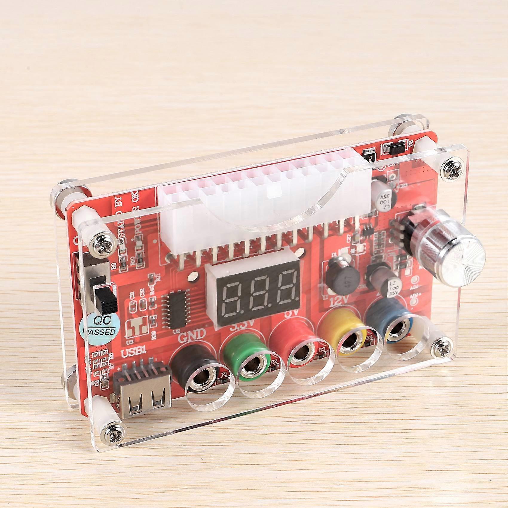 24 Pins ATX Power Supply Breakout Board and Acrylic Case Kit Module ...