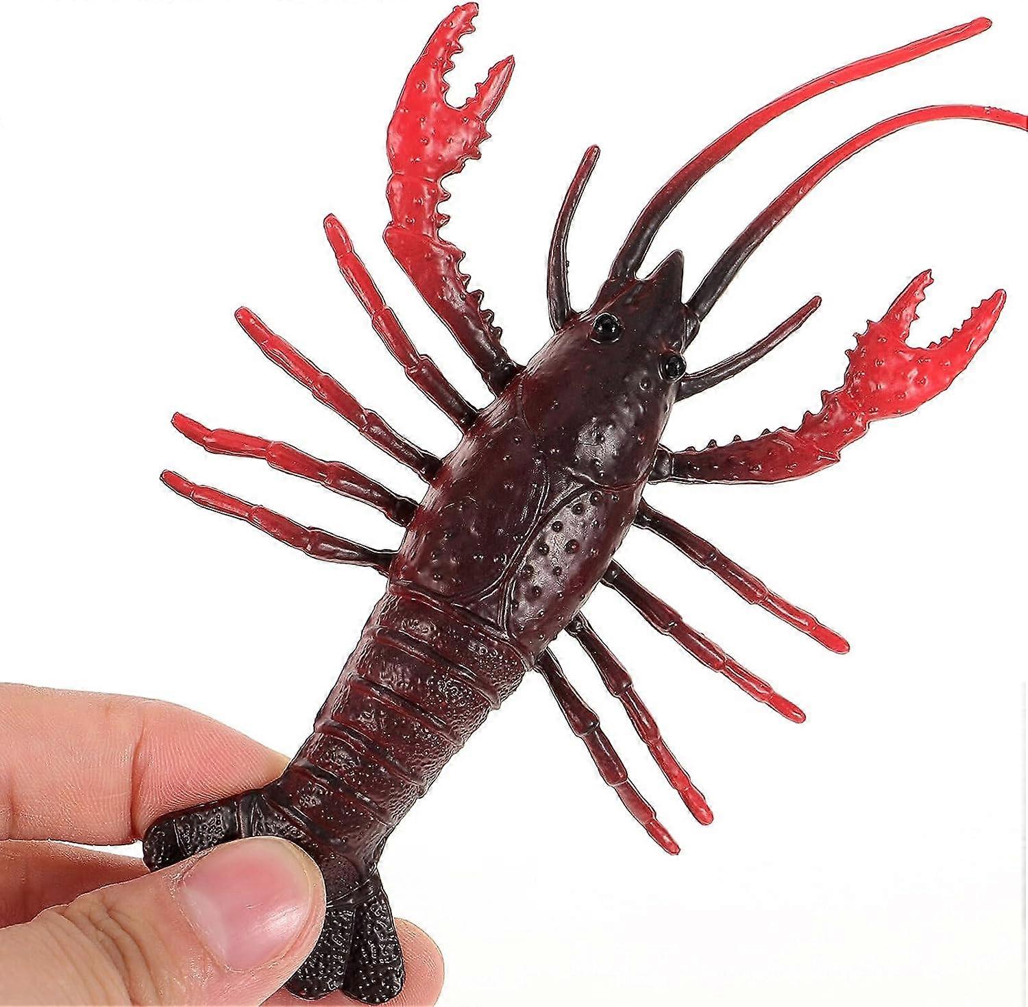 2pcs Plastic Sea Ocean Animal Figurines Fake Large Artificial Lobster ...