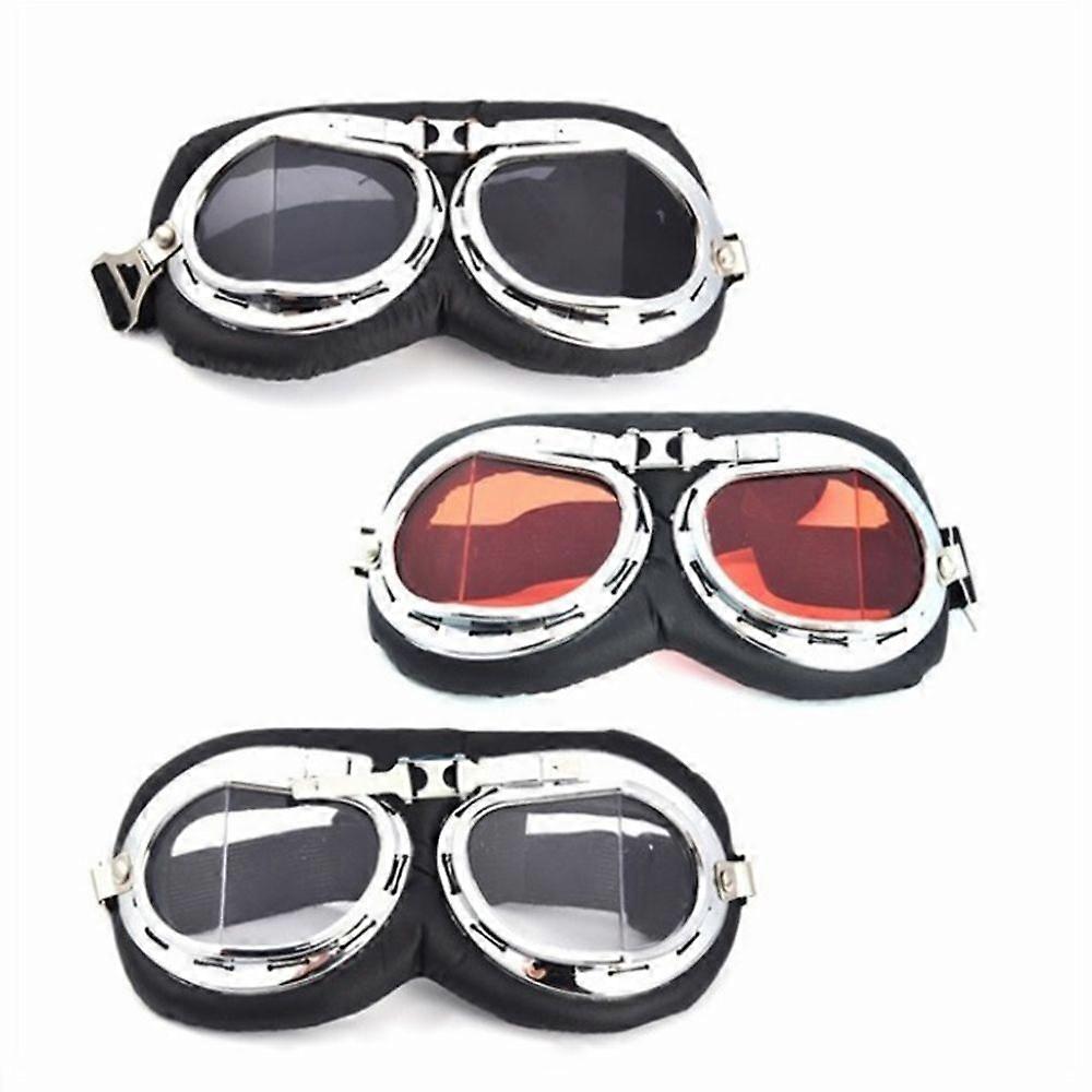 1PC Retro Pilot Goggles Motor Protective Gear Glasses For Motorcycle ...