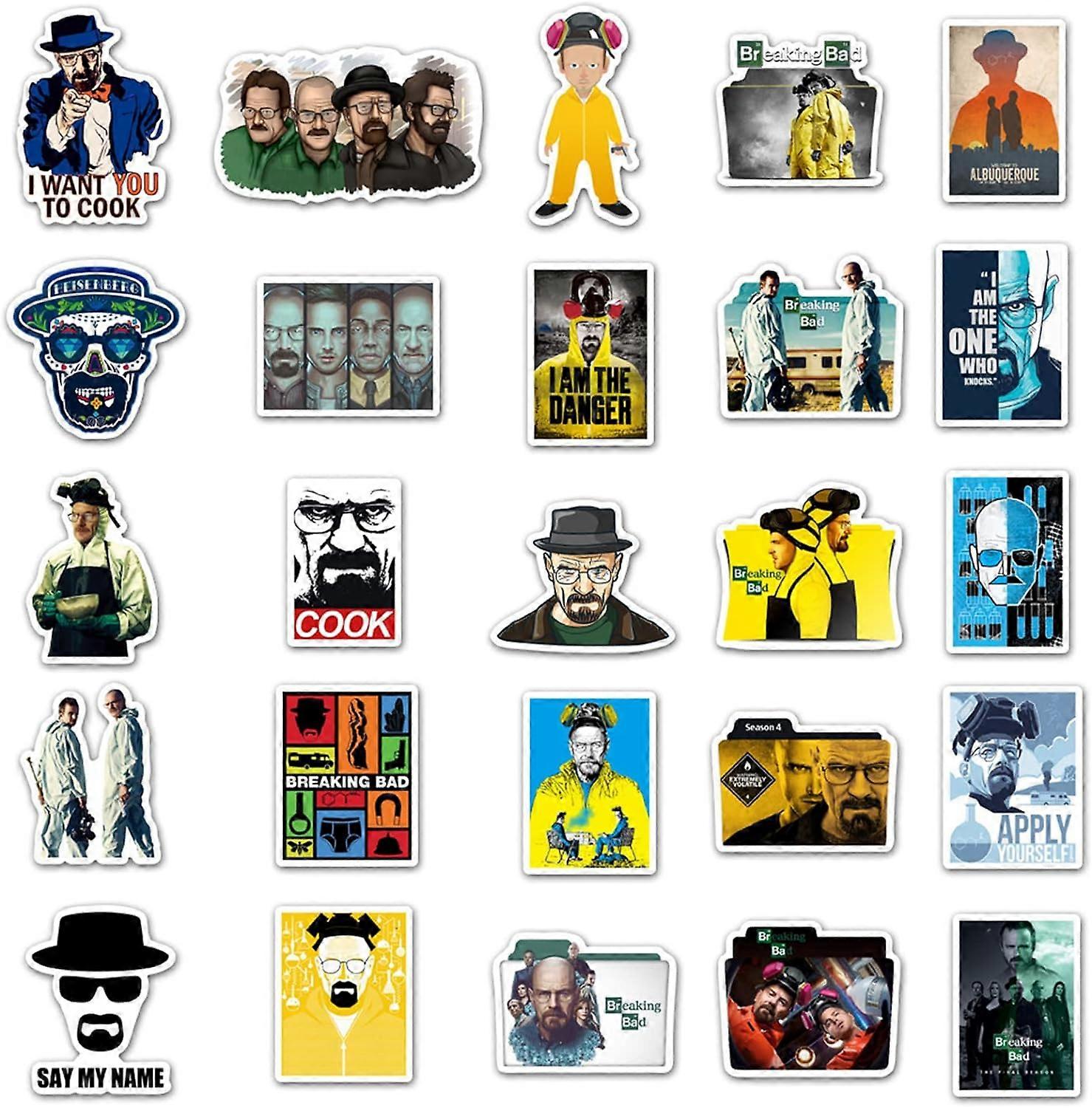 Breaking Bad Stickers 50Pcs TV Show Merchandise Sticker for Water ...