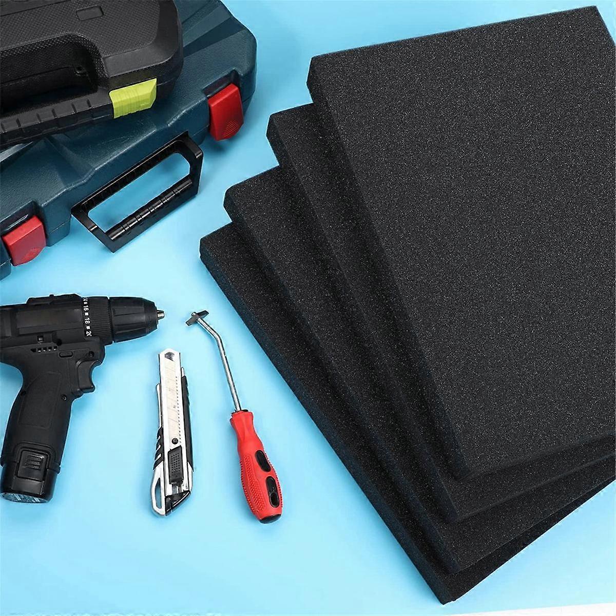 4 Pcs Cuttable Polyurethane Foam Pads Foam Sheets Craft Foam Tool Box ...