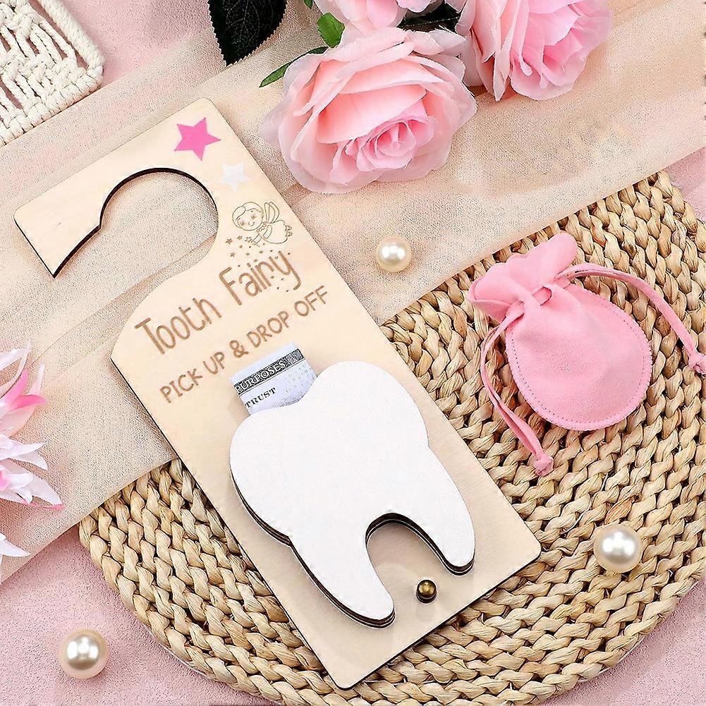 Tooth Fairys Door Hanger with Money Slot Door Hanging Pendant for Lost ...