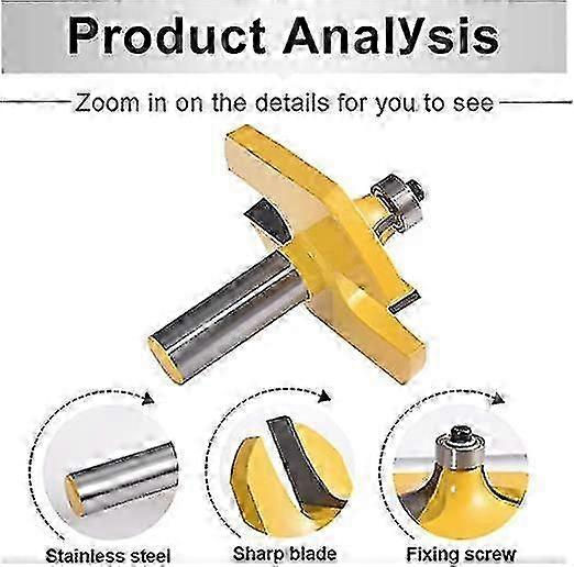 2pcs Handrail Router Bit Set - Standard/Flute Molding Cutter - Shank ...