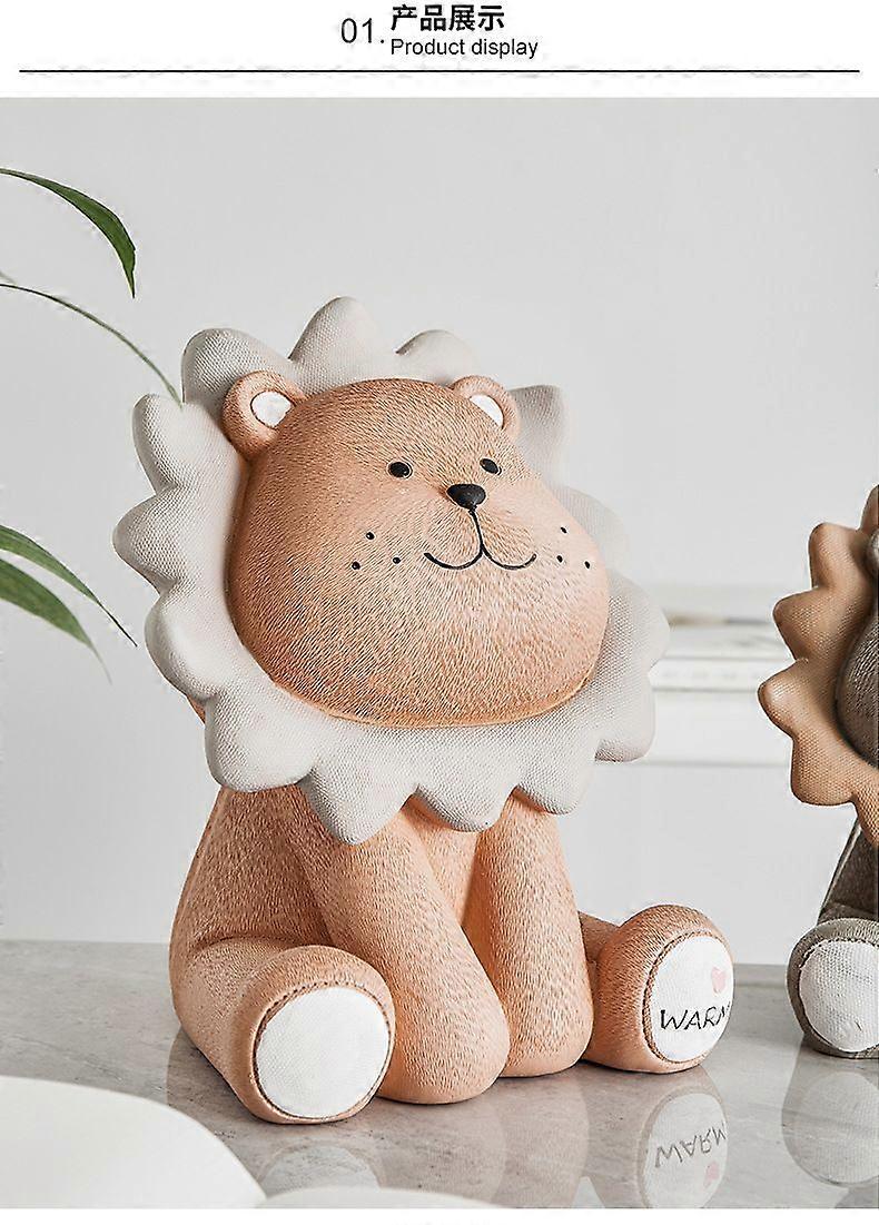 Lion Piggy Bank, Cartoon Lion Savings Banks for Kids, Cute Animated ...