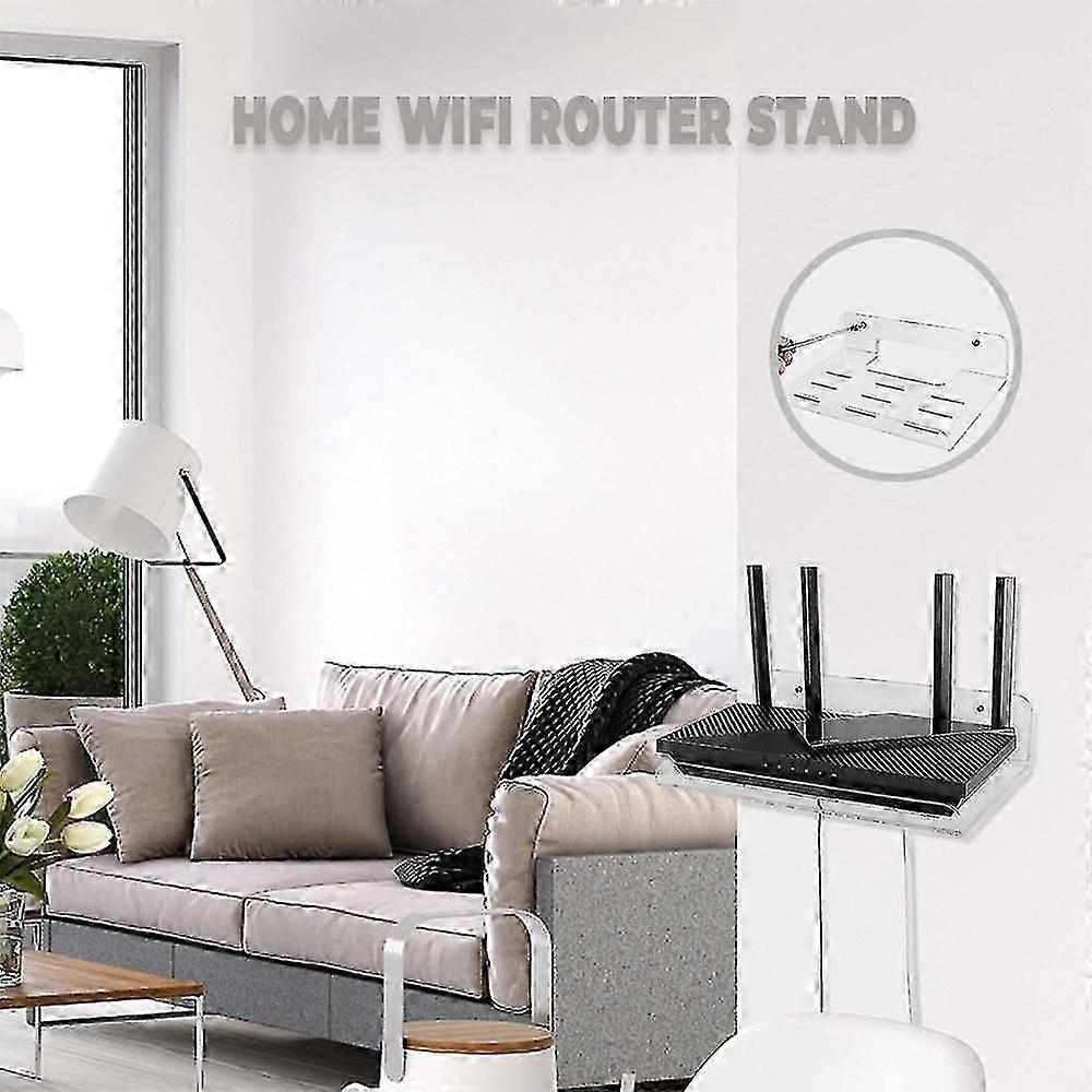 Wifi Router Shelf Wall Mounted Acrylic With Heat Sink For Home Use ...