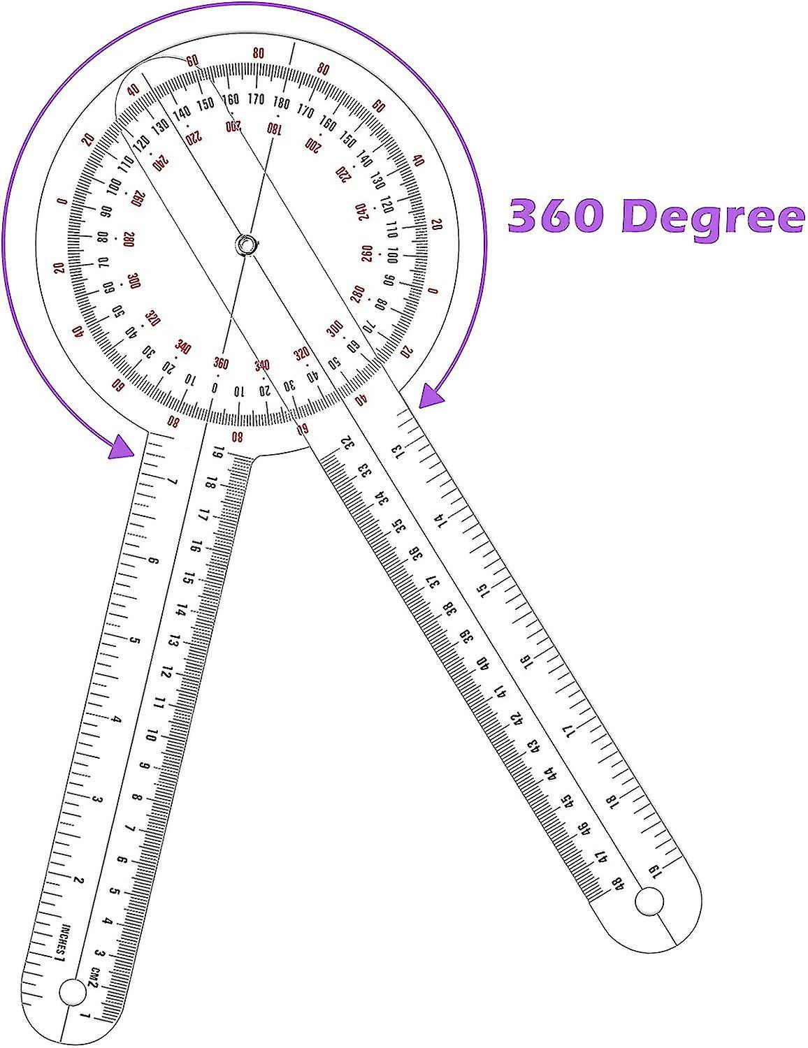 12 Inch Goniometer Transparent Orthopedic Angle Ruler Plastic ...