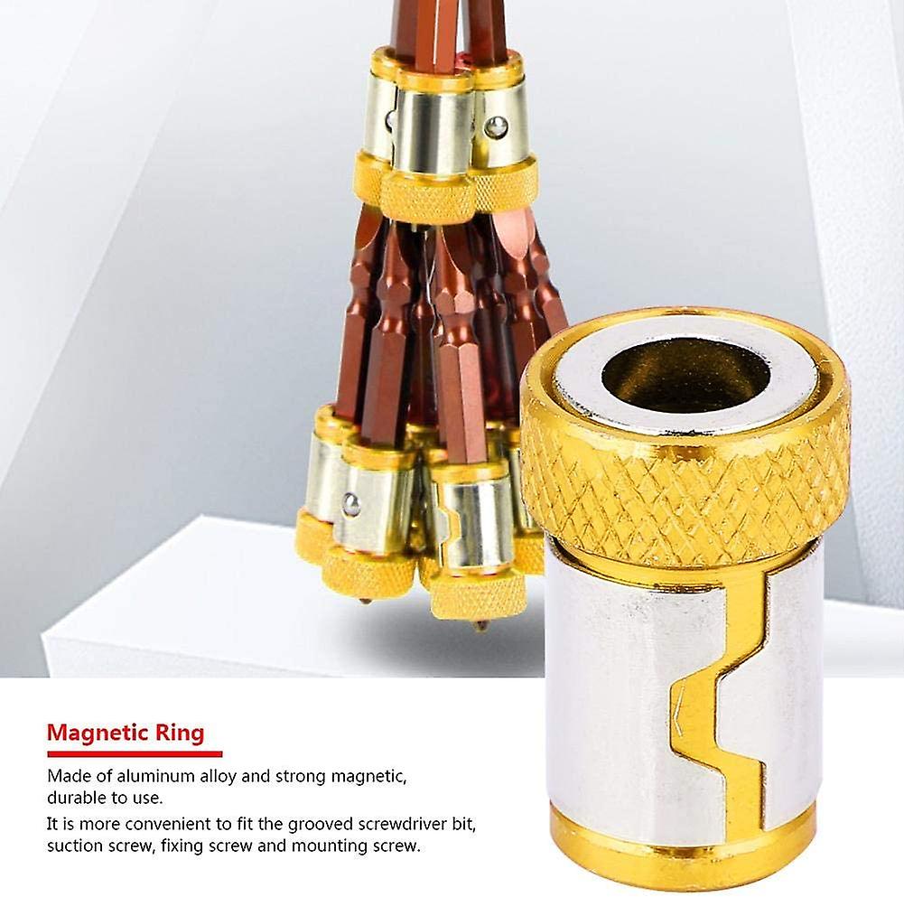 5pcs Aluminum Alloy Anti-Slip Magnetic Ring Screwdriver Accessories for ...