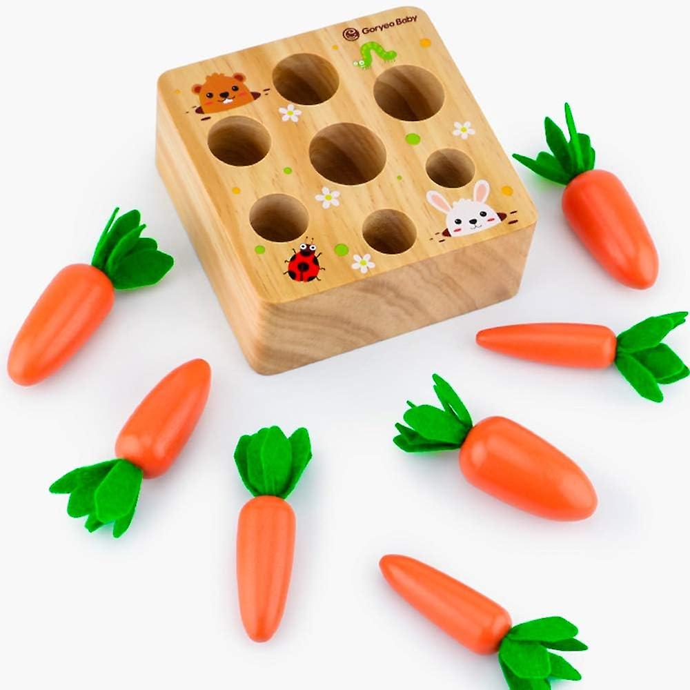 Carrot Harvest Game Wooden Toy For Baby Boys And Girls 1 2 3 Year Old ...