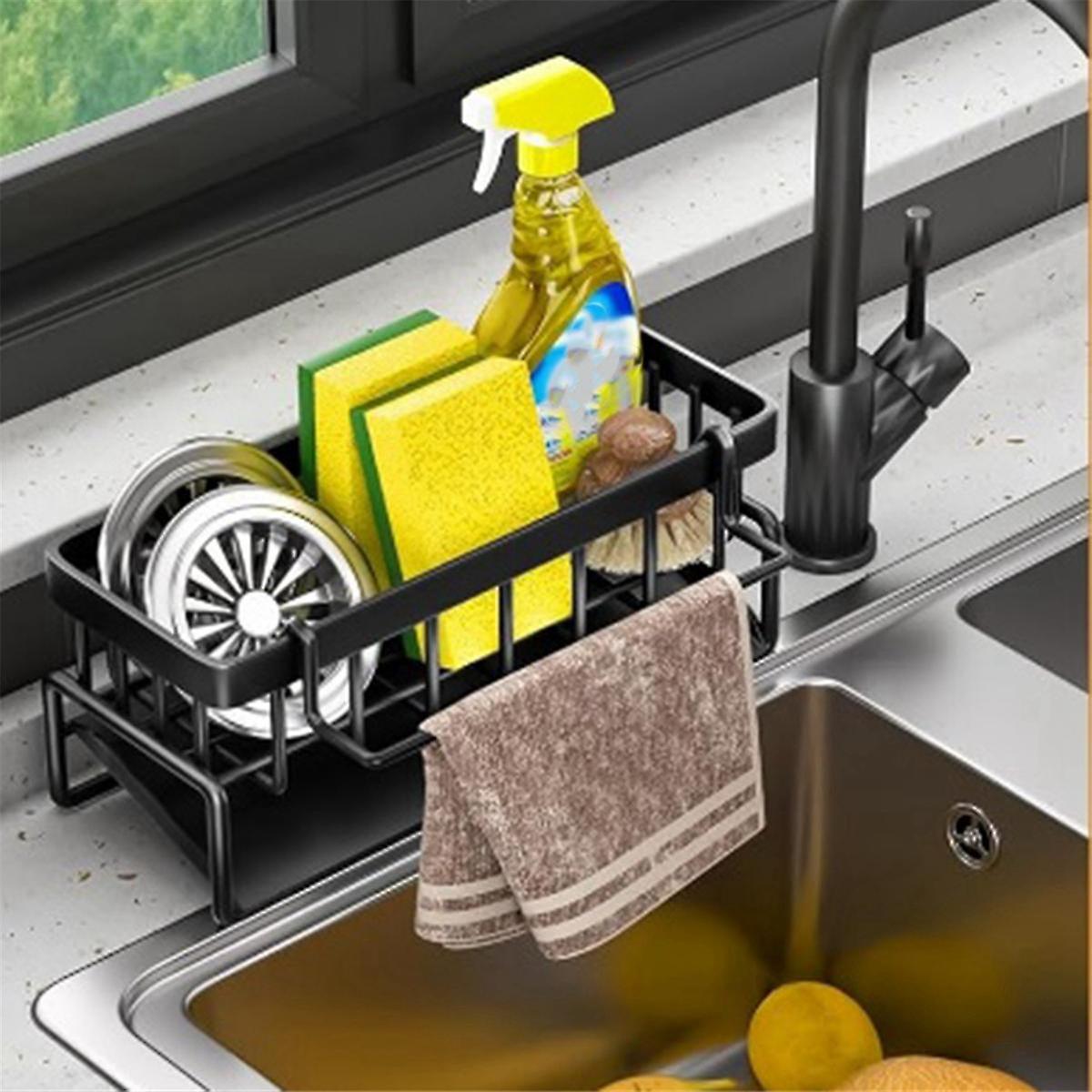 Kitchen Sink Shelf,Sponge Holder for Kitchen Sink Organizer, Sponge ...